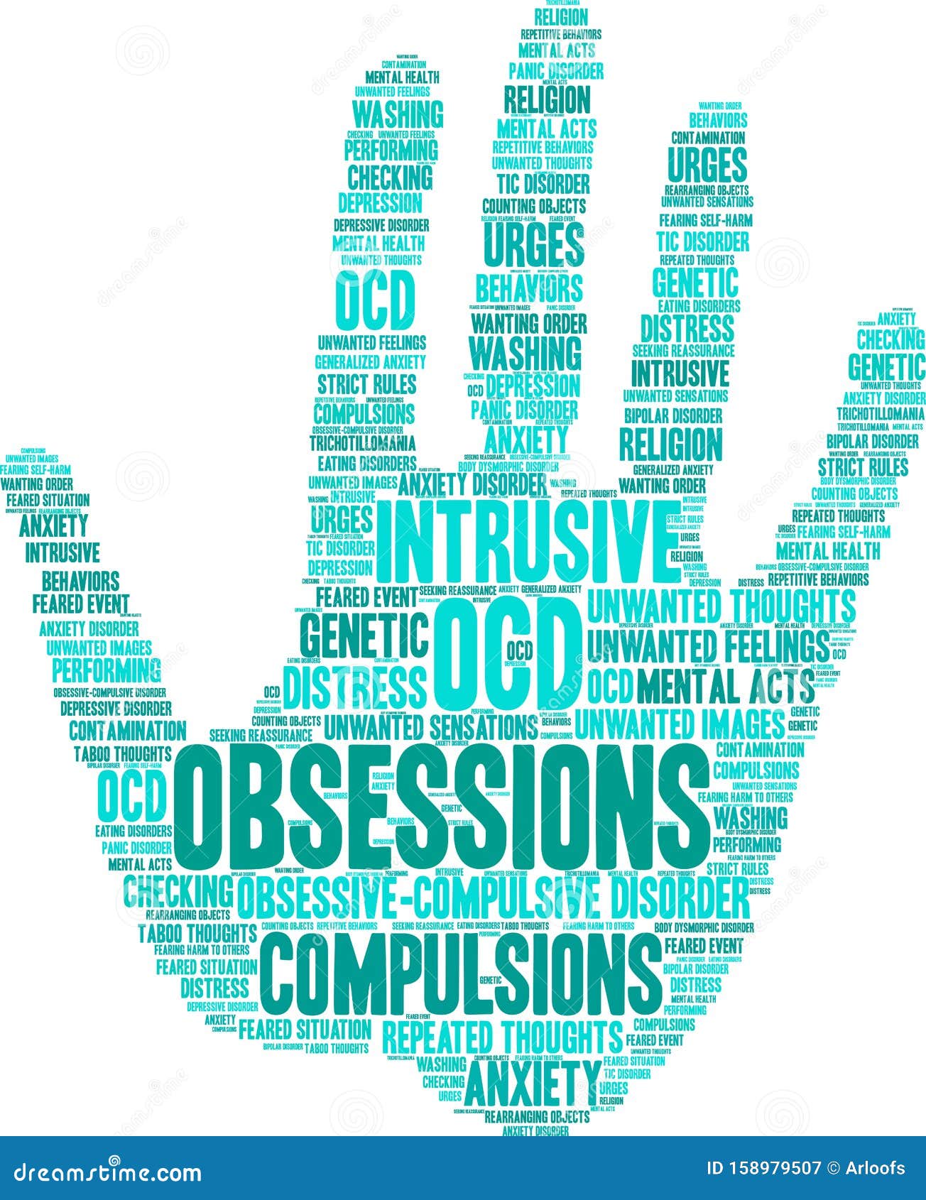 Obsessions Word Cloud stock vector. Illustration of genetic - 158979507