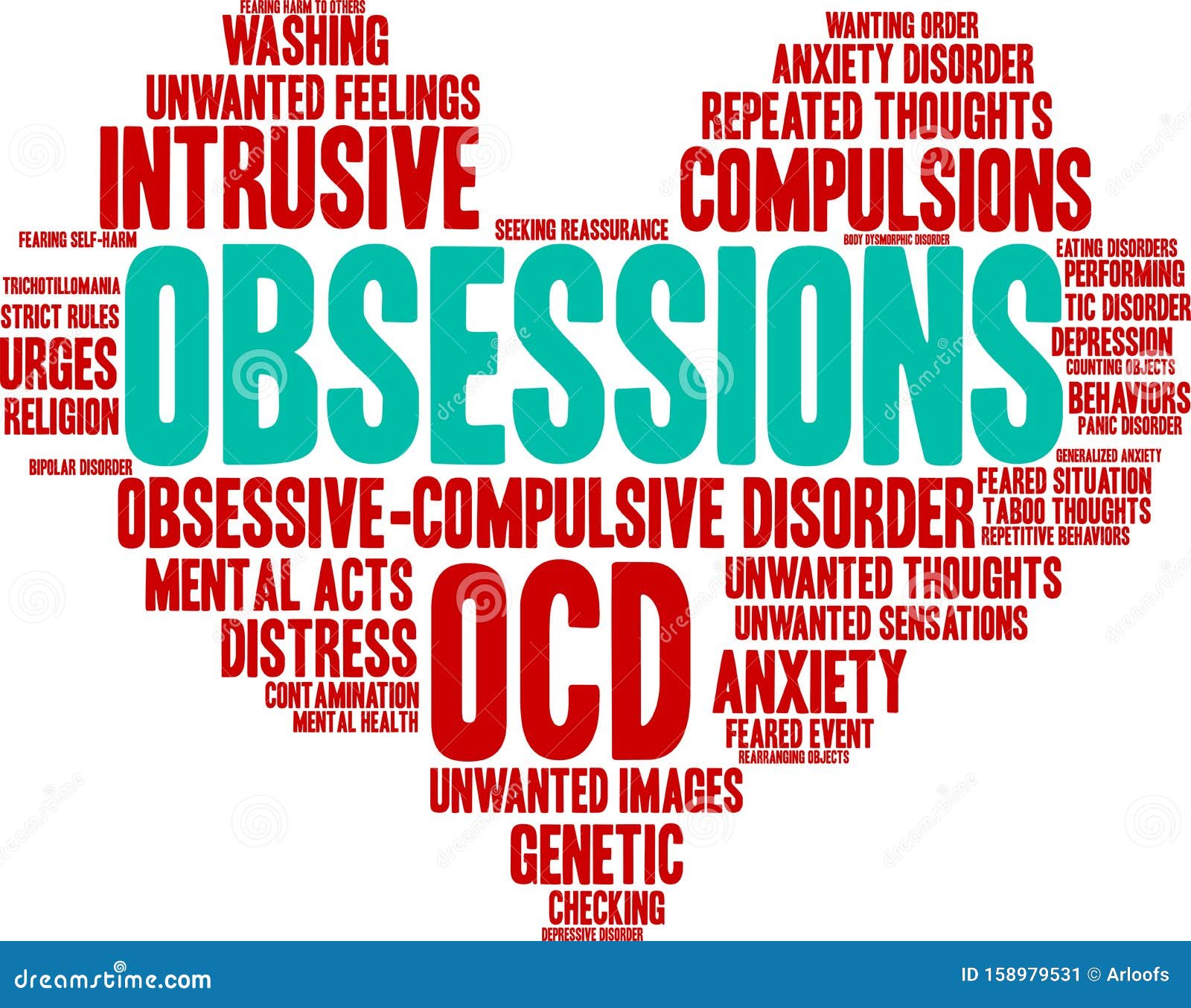 Obsessions Word Cloud stock vector. Illustration of behaviors - 158979531