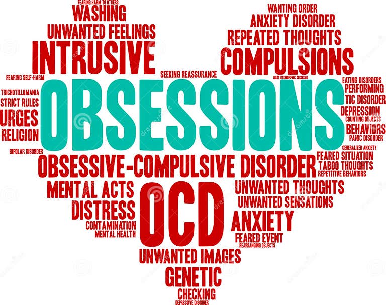 Obsessions Word Cloud stock vector. Illustration of behaviors - 158979531