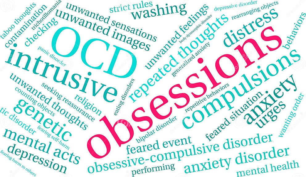 Obsessions Word Cloud stock vector. Illustration of anxiety - 158979540