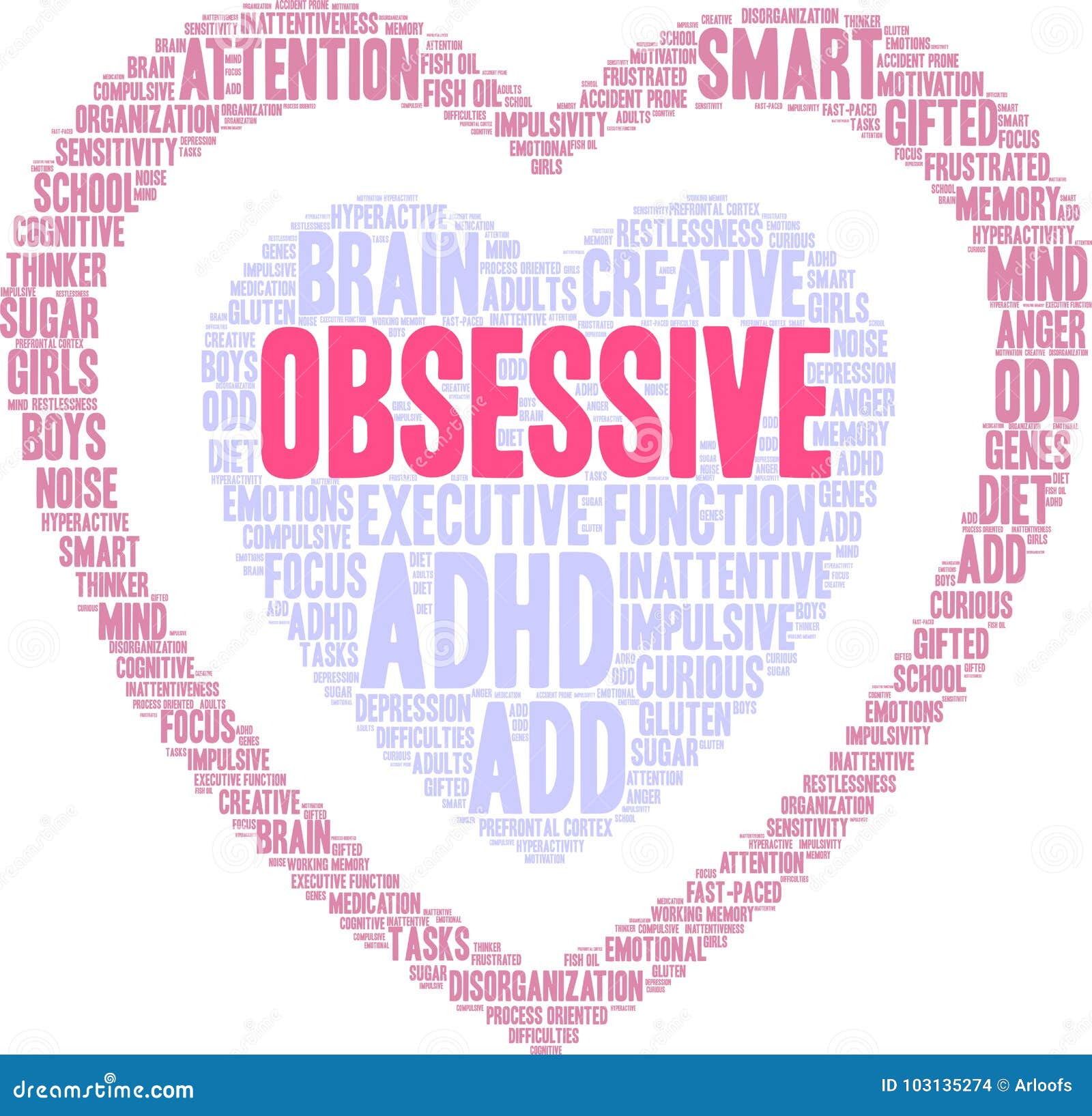 Obsessive Word Cloud stock illustration. Illustration of creative ...