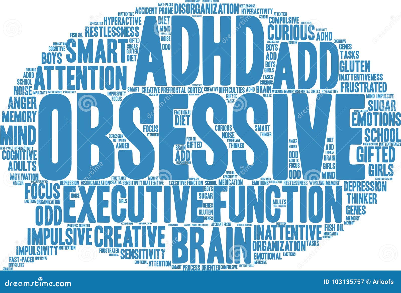 Obsessive Word Cloud stock vector. Illustration of anger - 103135757