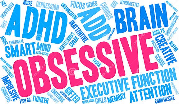 Obsessive Word Cloud stock vector. Illustration of gifted - 103138142