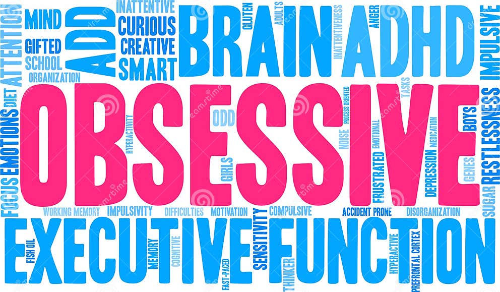 Obsessive Word Cloud stock illustration. Illustration of memory - 103138731