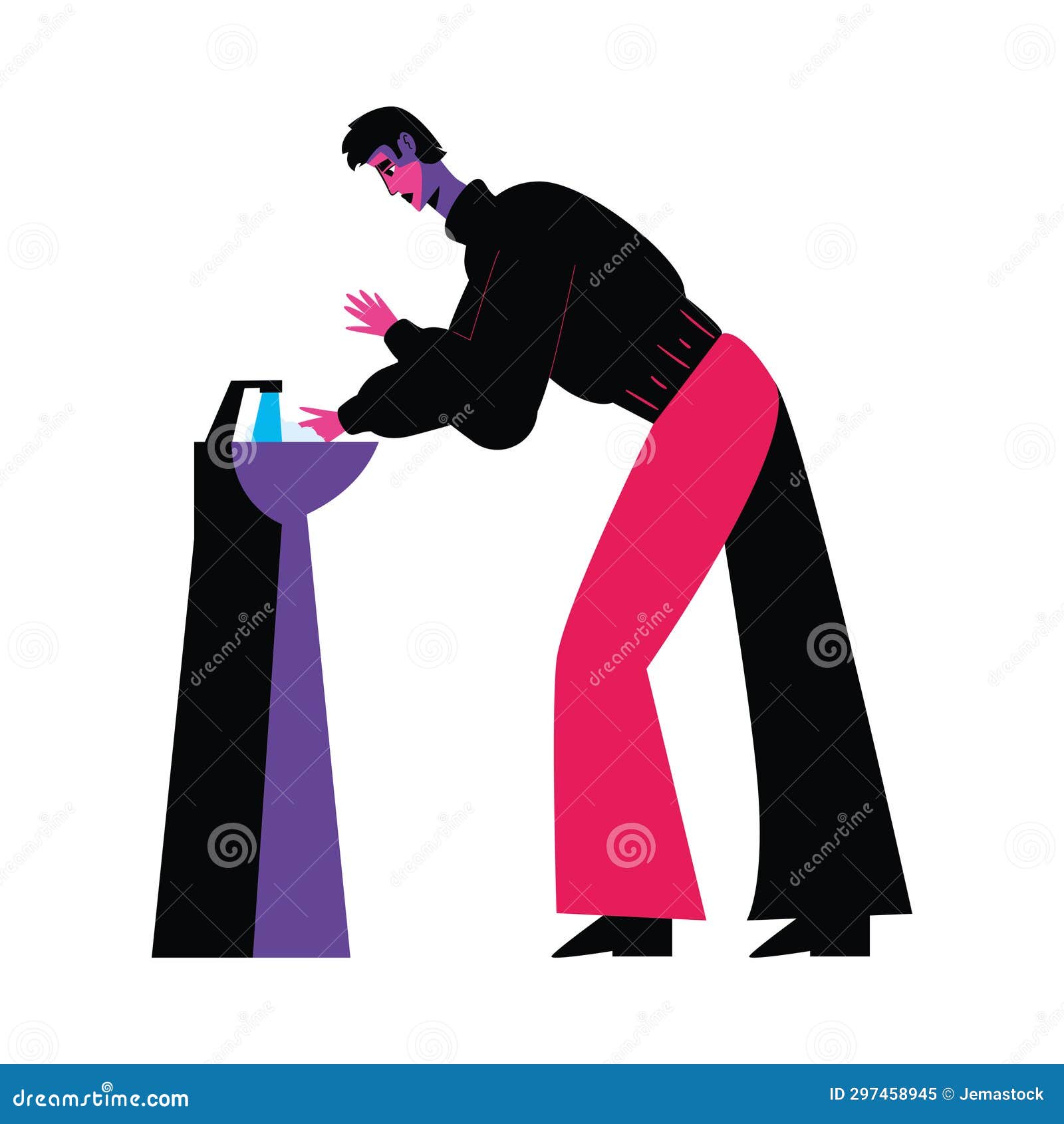 Obsessive Compulsive Disorder Man Stock Illustration - Illustration of ...