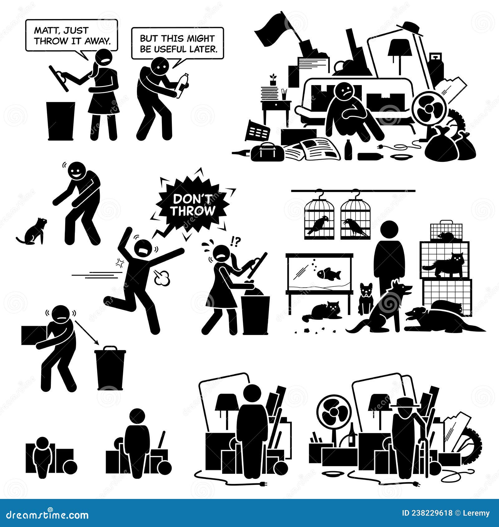 Obsessive Compulsive Disorder OCD. Stock Illustration - Illustration of ...