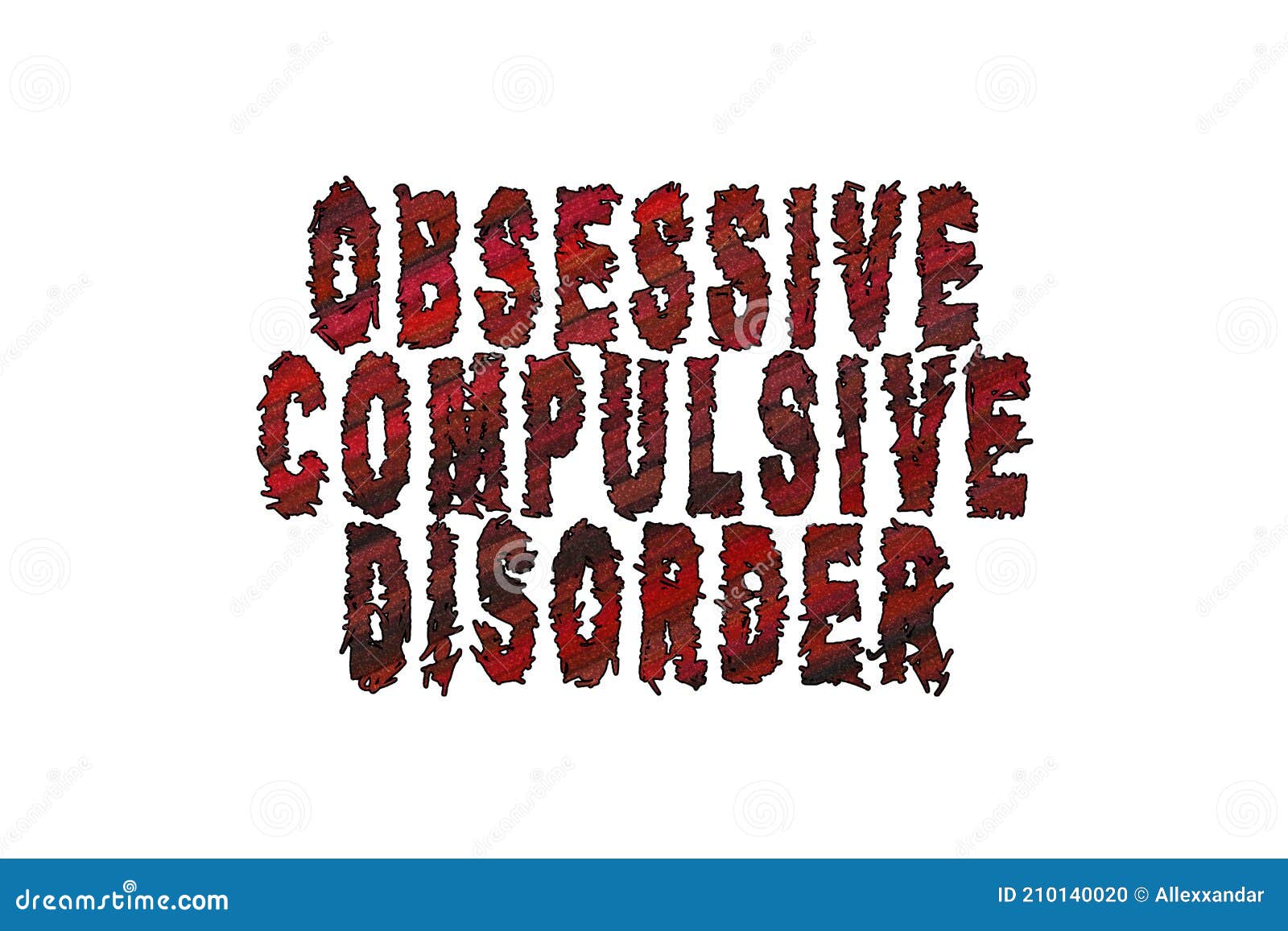 Obsessive Compulsive Disorder OCD, Banner, Poster and Sticker Stock ...