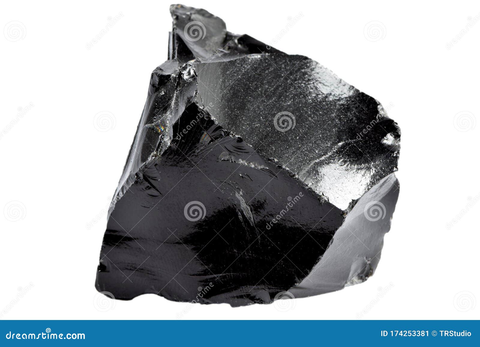 Obsidian stock image. Image of gemstone, closeup, stone - 174253381