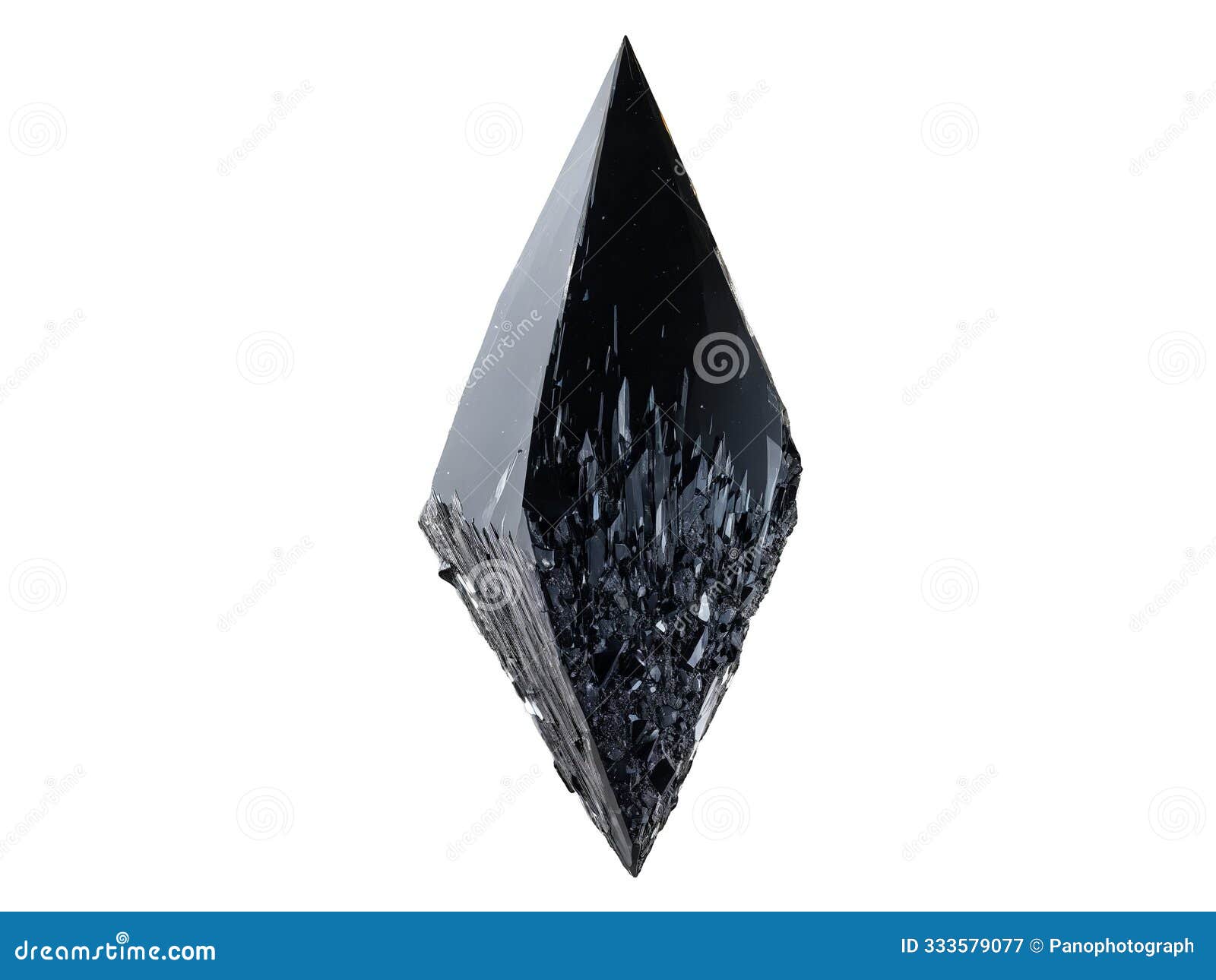 Obsidian a Sharp Black Obsidian Shard with a Glassy Luster Levitating ...