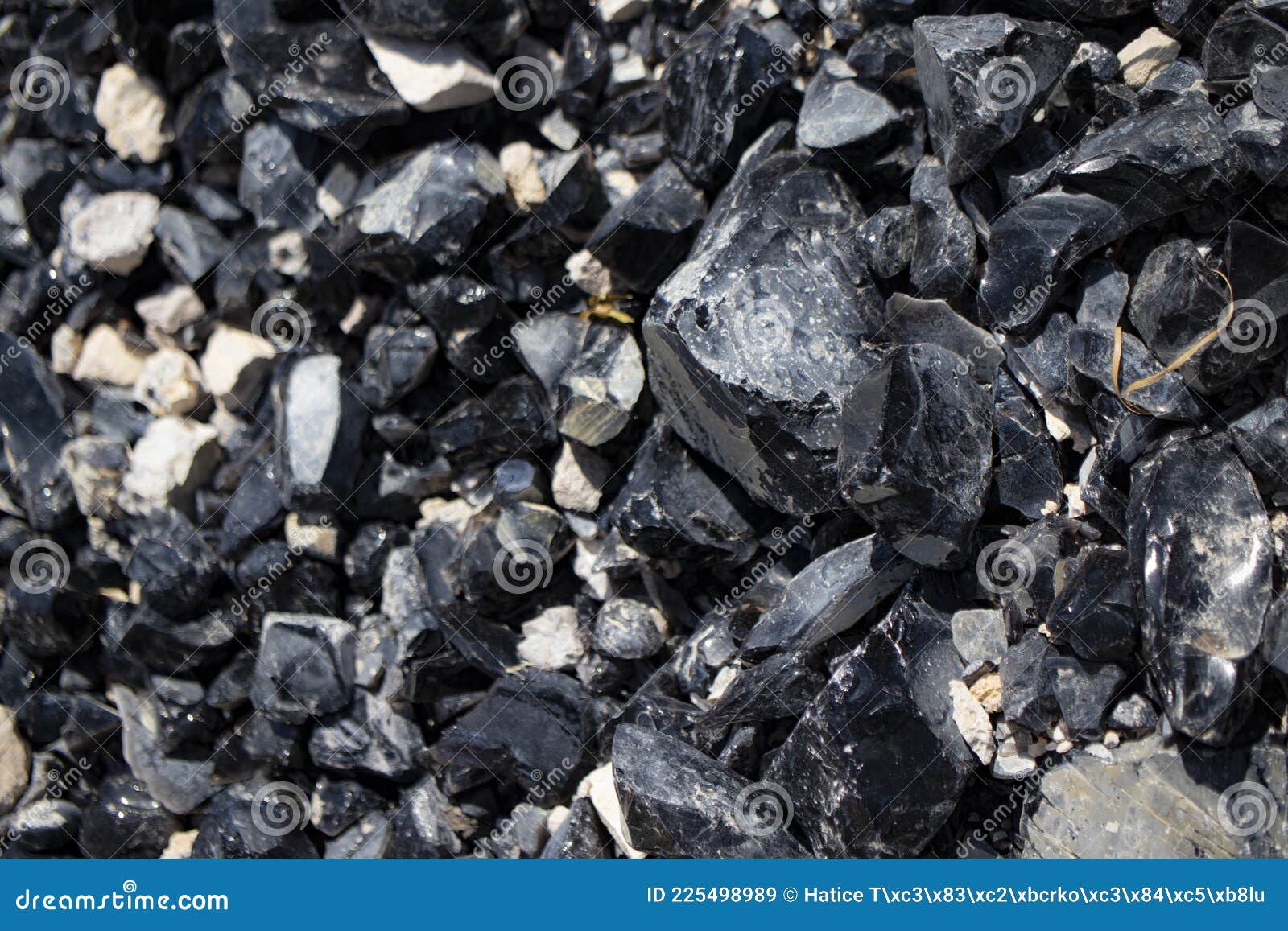 Obsidian Volcanic Glass. in Natural Raw Form Stock Image - Image of ...