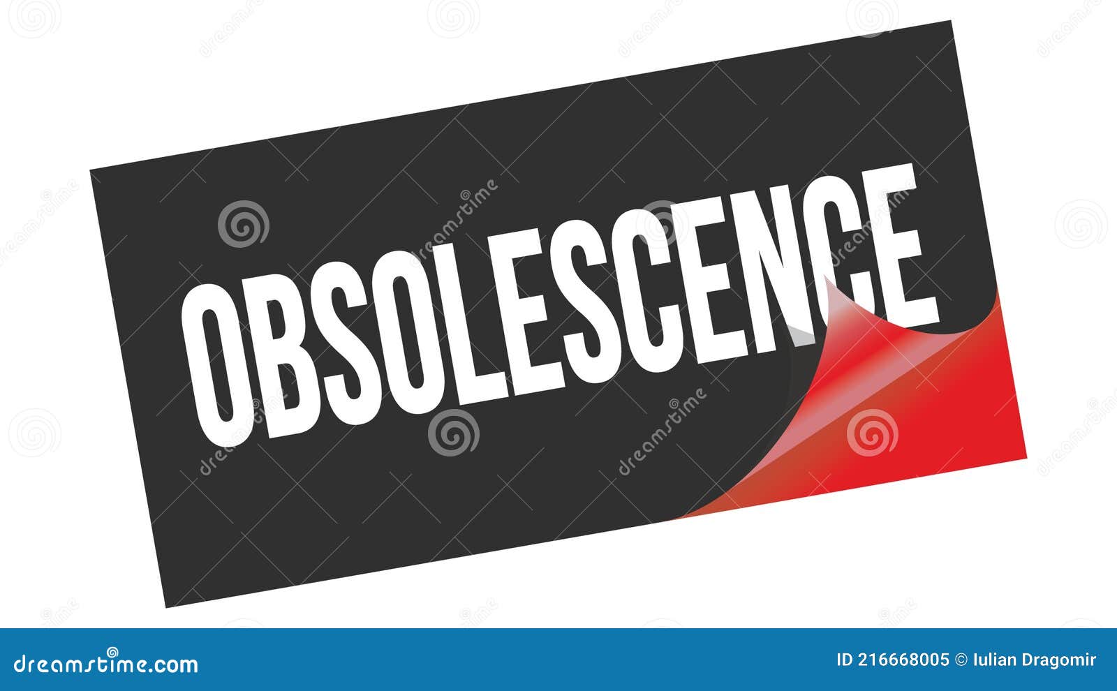 OBSOLESCENCE Text On Red Brown Ribbon Stamp Stock Image | CartoonDealer ...