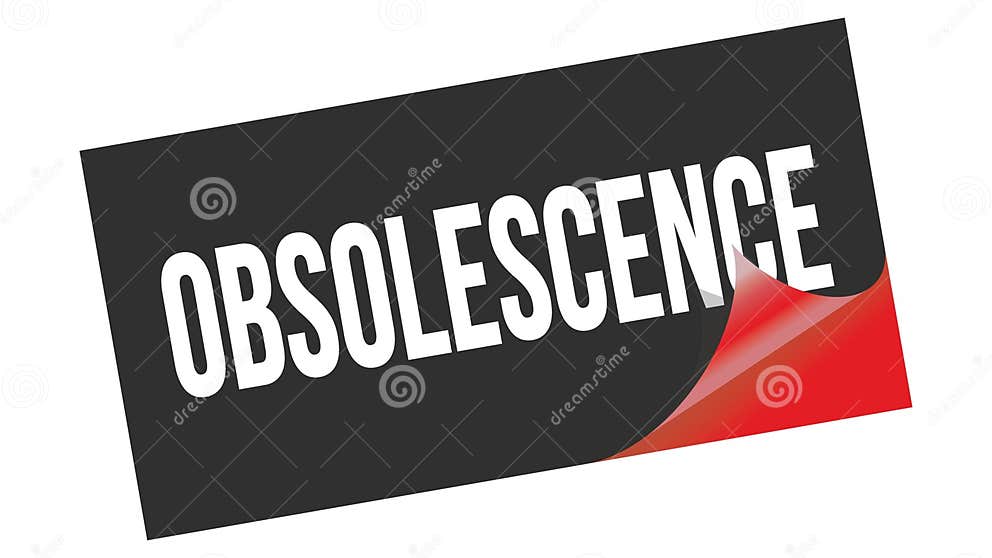 OBSOLESCENCE Text on Black Red Sticker Stamp Stock Illustration ...
