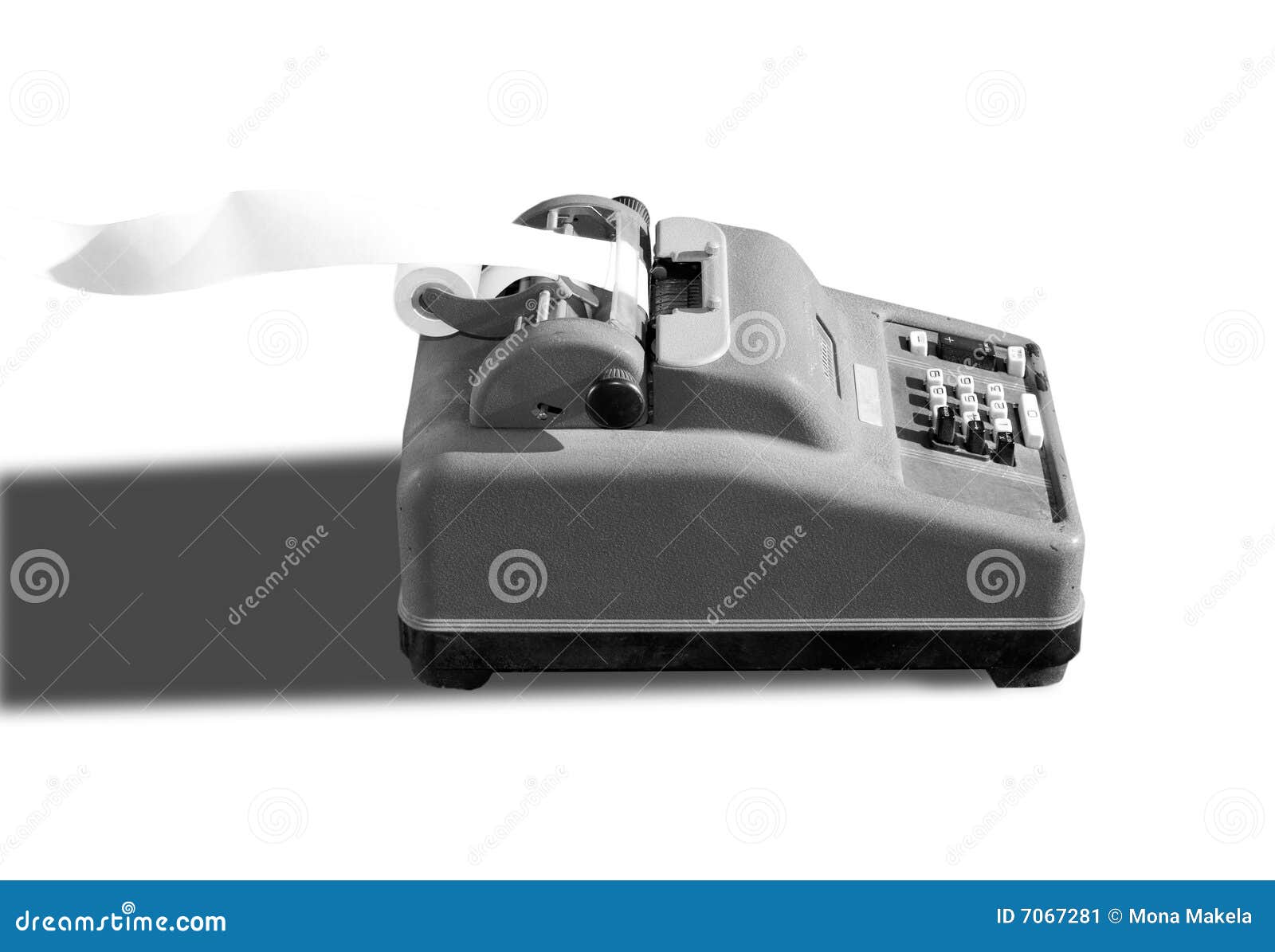 Obsolete adding machine stock image. Image of machine - 7067281