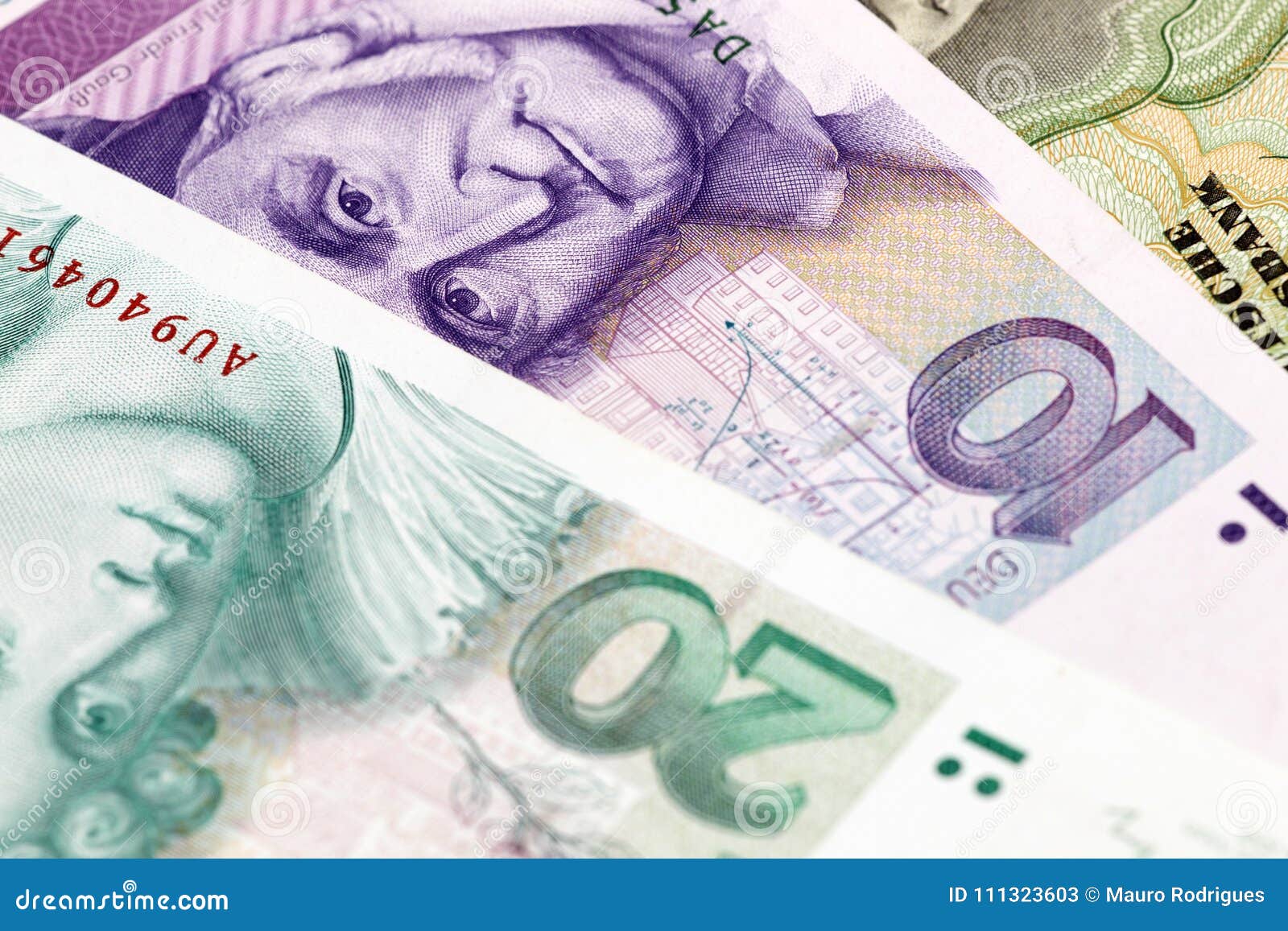 Obsolete Bank Notes Details Stock Image - Image of used, real: 111323603