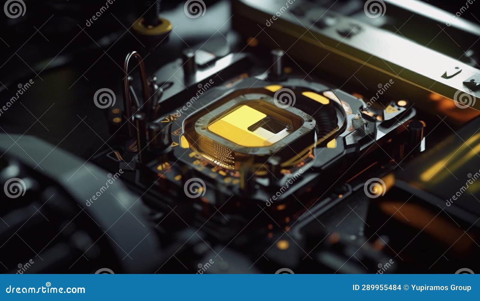 Obsolete Computer Chip Inside Old Fashioned Desktop PC, a Working ...