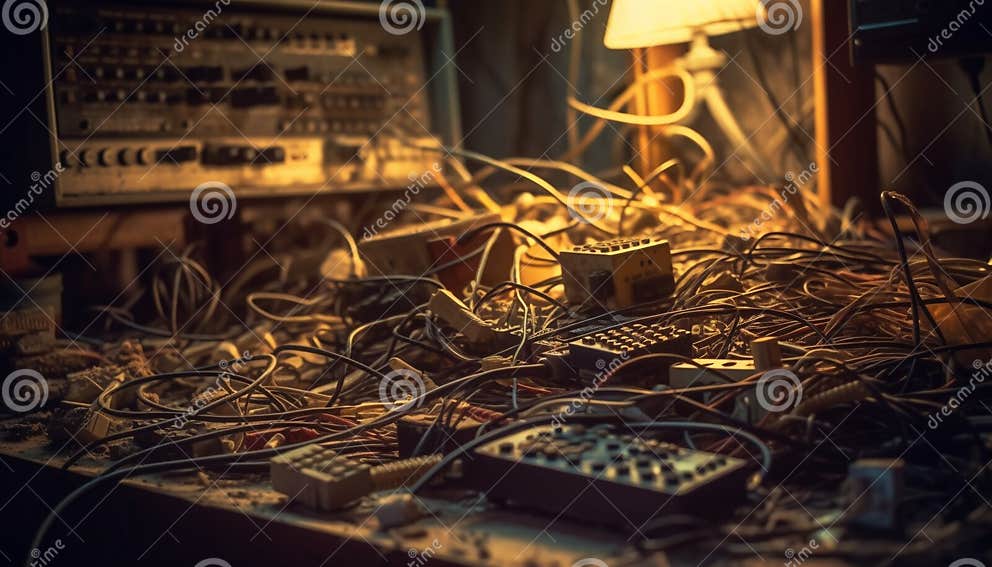 Obsolete Computer Equipment Repairing, Complex Engineering Work Tool ...