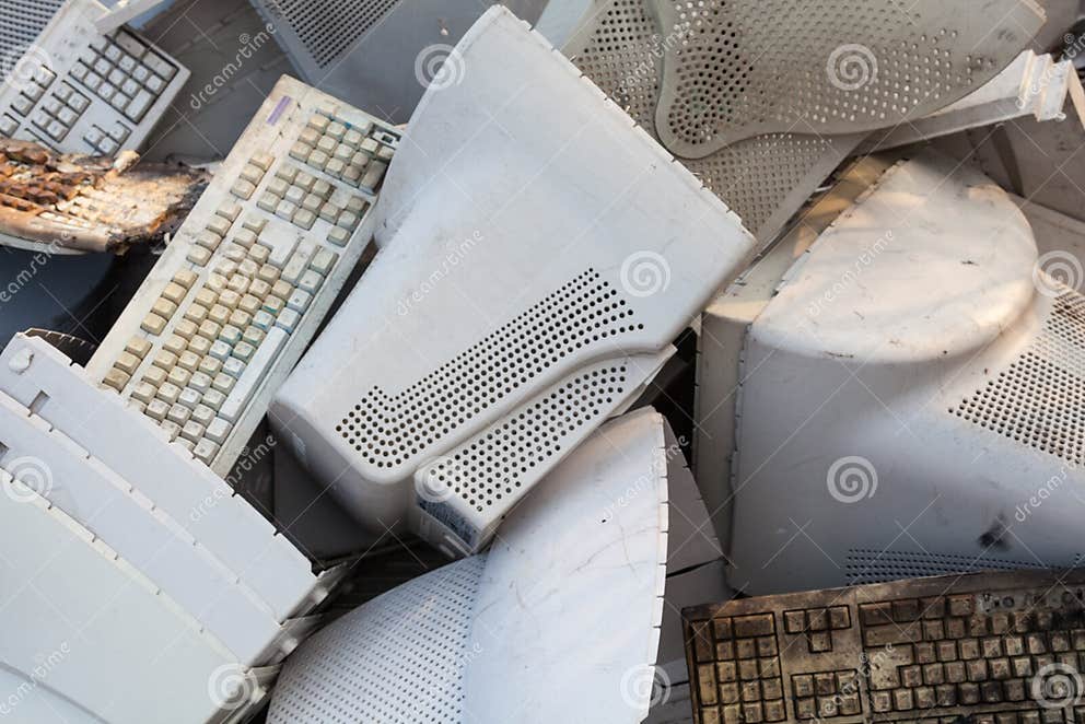 Obsolete Computers on the Landfill Stock Image - Image of junk ...