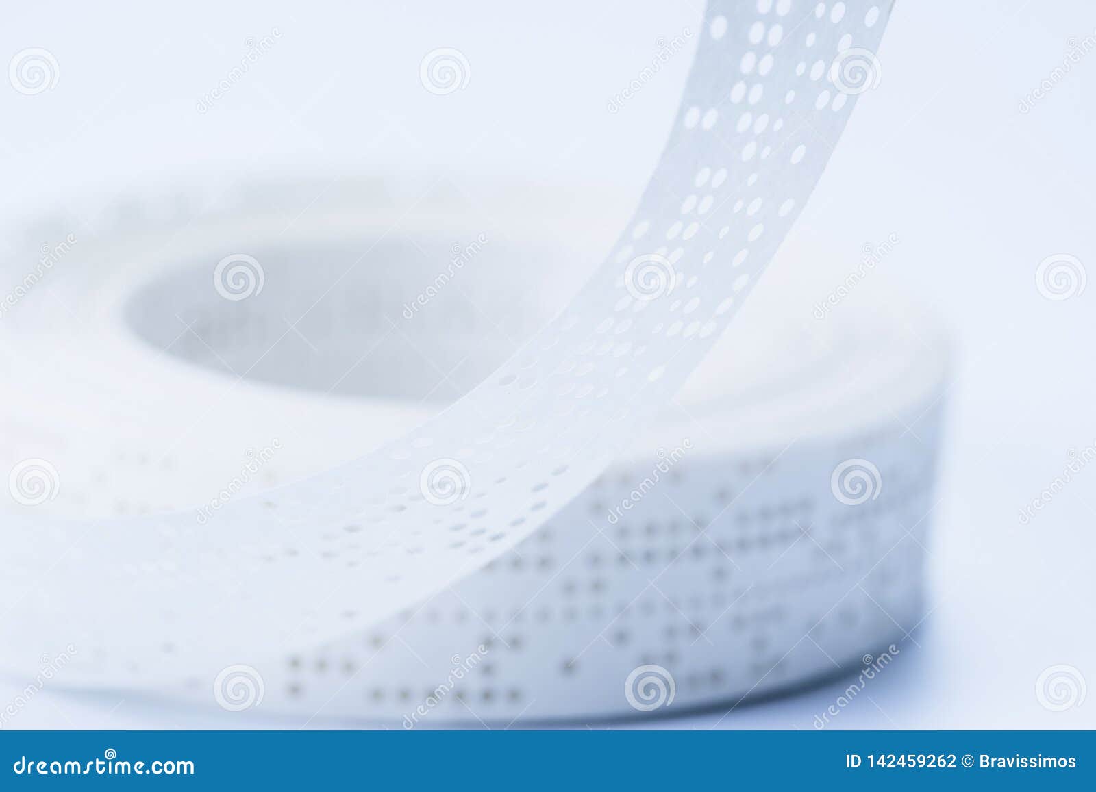 Obsolete Data Storage Technology, Old Punched Taper, Bit Stock Photo ...
