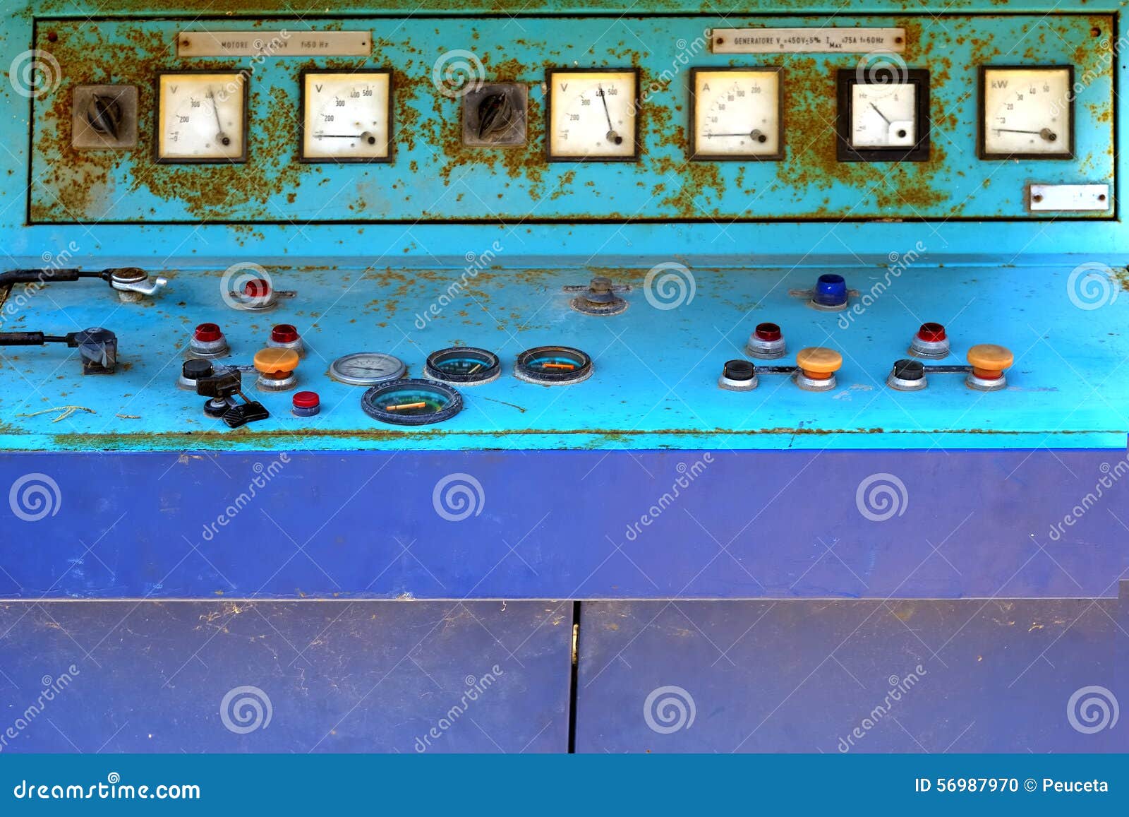Obsolete Electronic Control Panel of Generator Set Stock Photo - Image ...