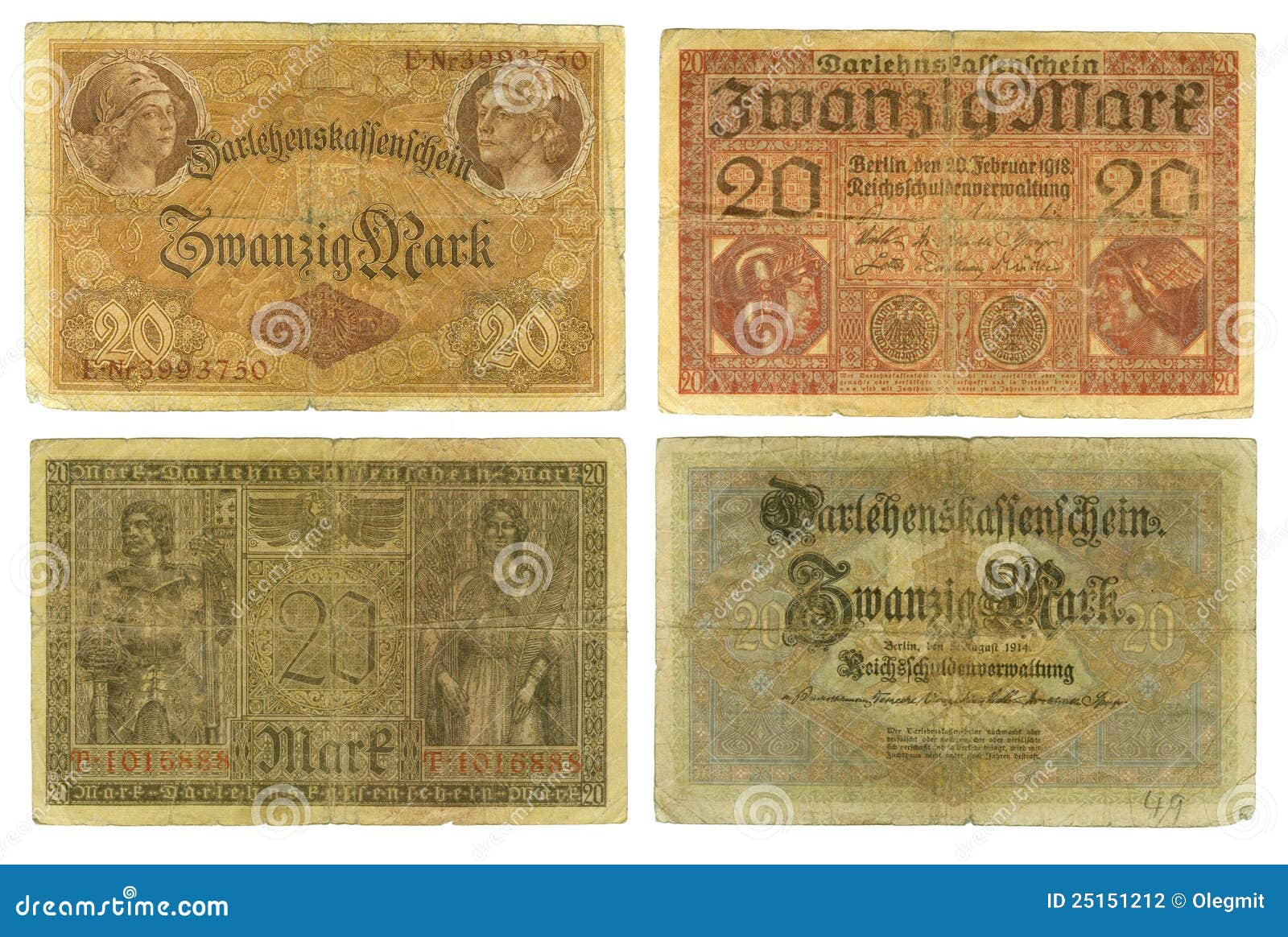 Obsolete German Banknotes Cut Out Stock Photo - Image of national ...