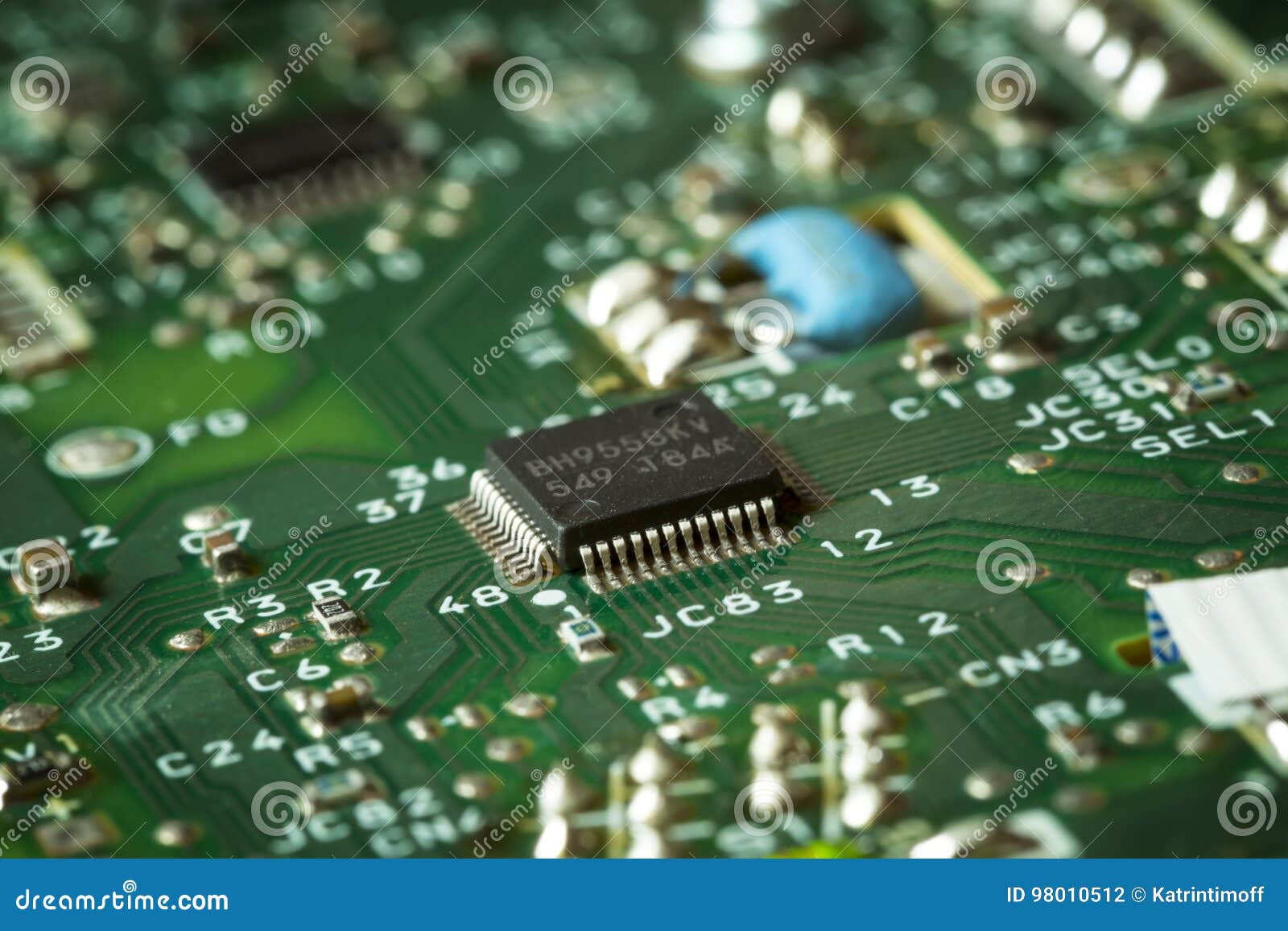 Obsolete Green Computer Board, Technology Detail Editorial Photography ...