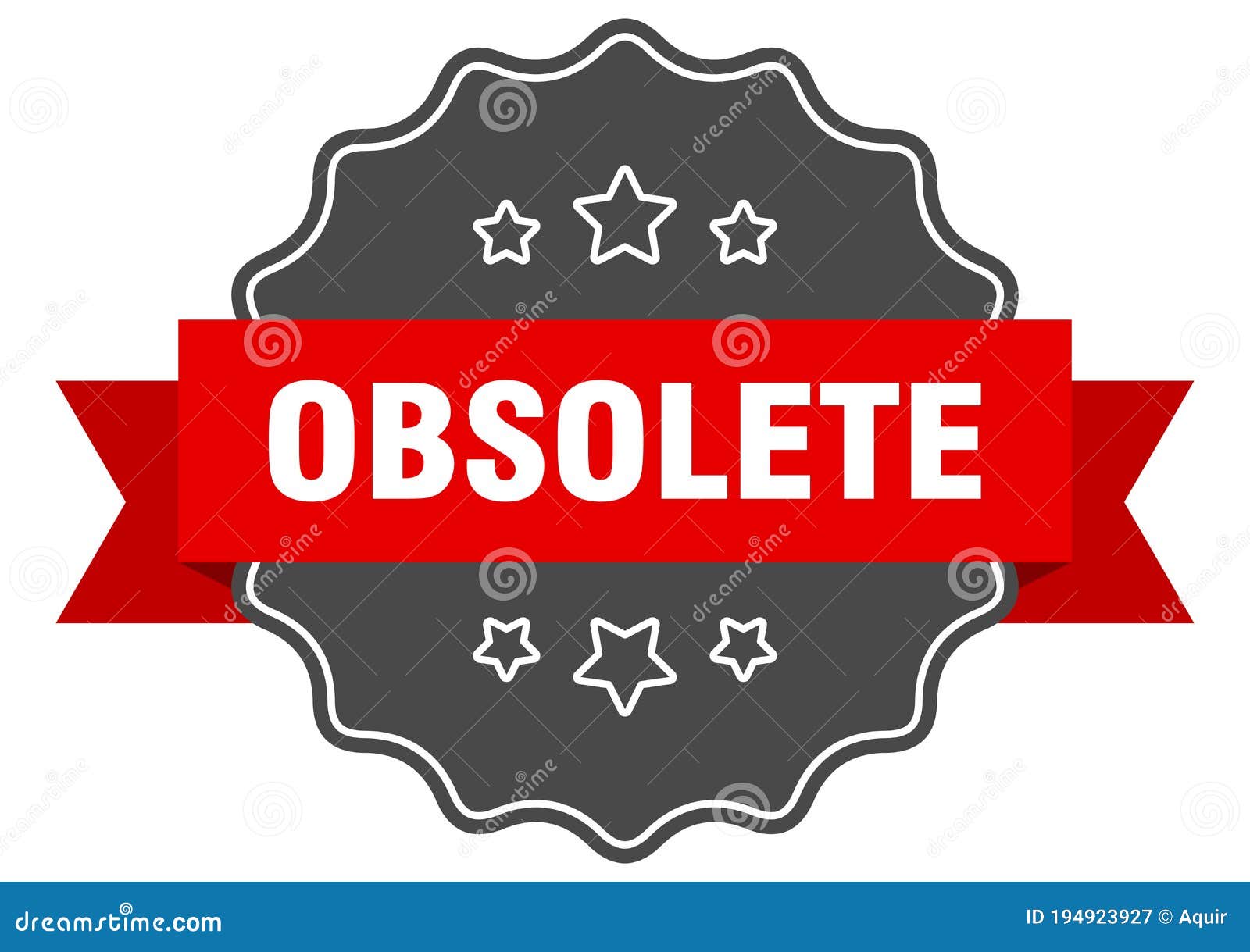 Obsolete label stock vector. Illustration of circle - 194923927