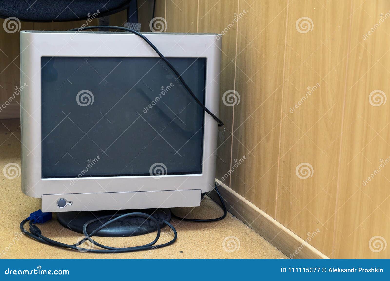 Obsolete Old Computer Monitor Stock Image - Image of grunge, concept ...