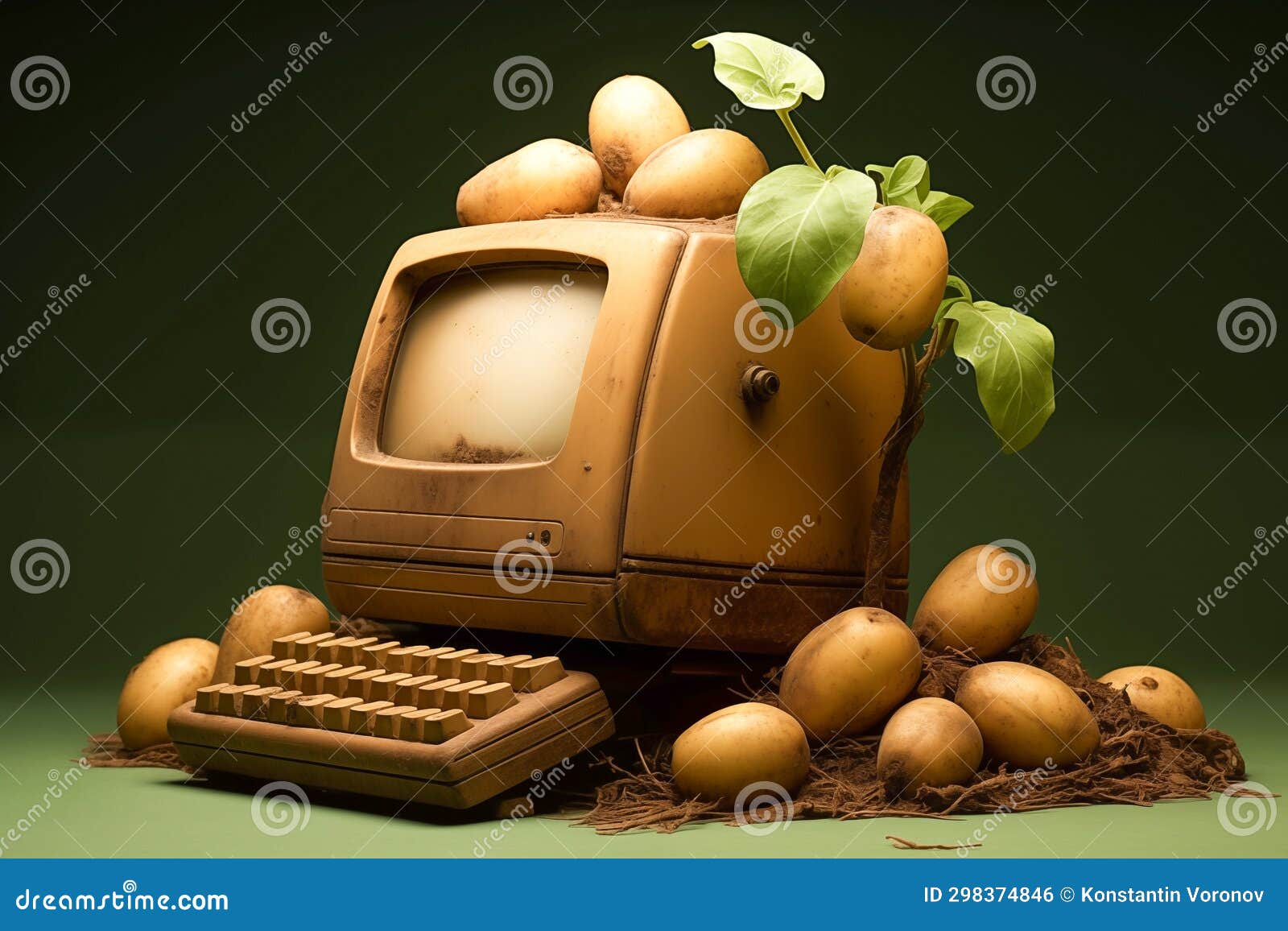 Old Outdated Desktop PC Royalty-Free Cartoon | CartoonDealer.com #193704524