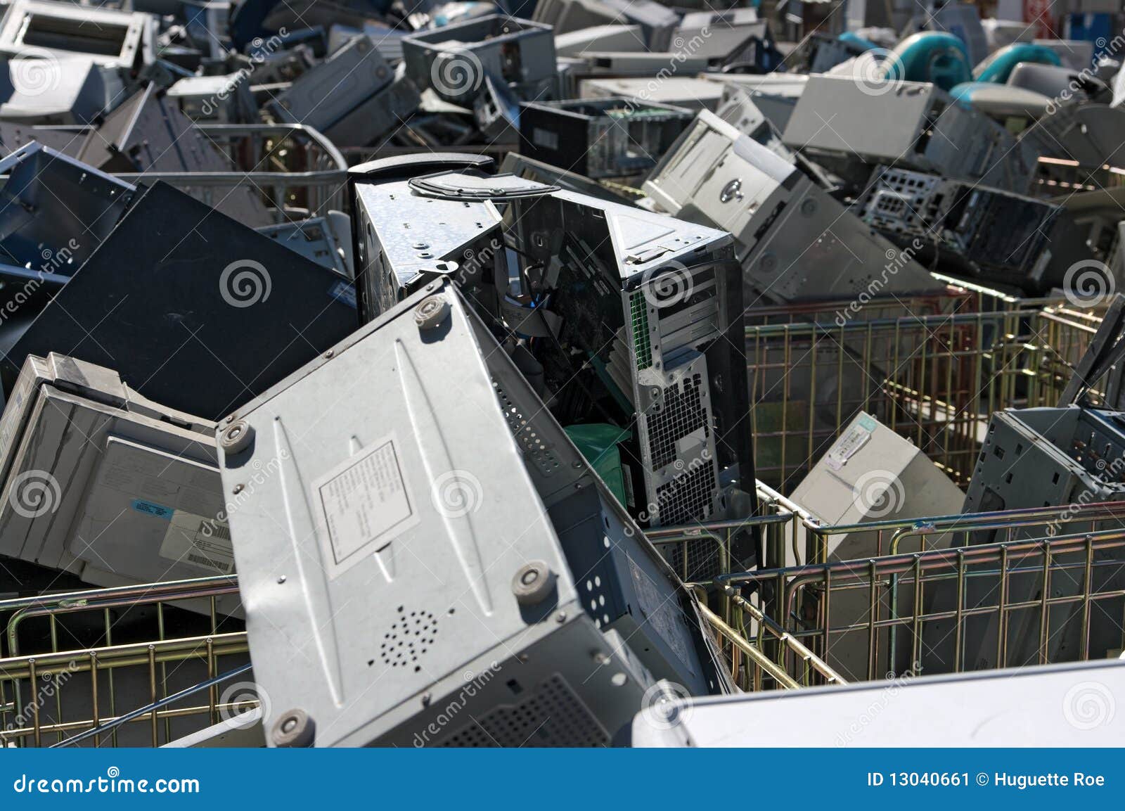 Obsolete PC recycling stock image. Image of industry - 13040661