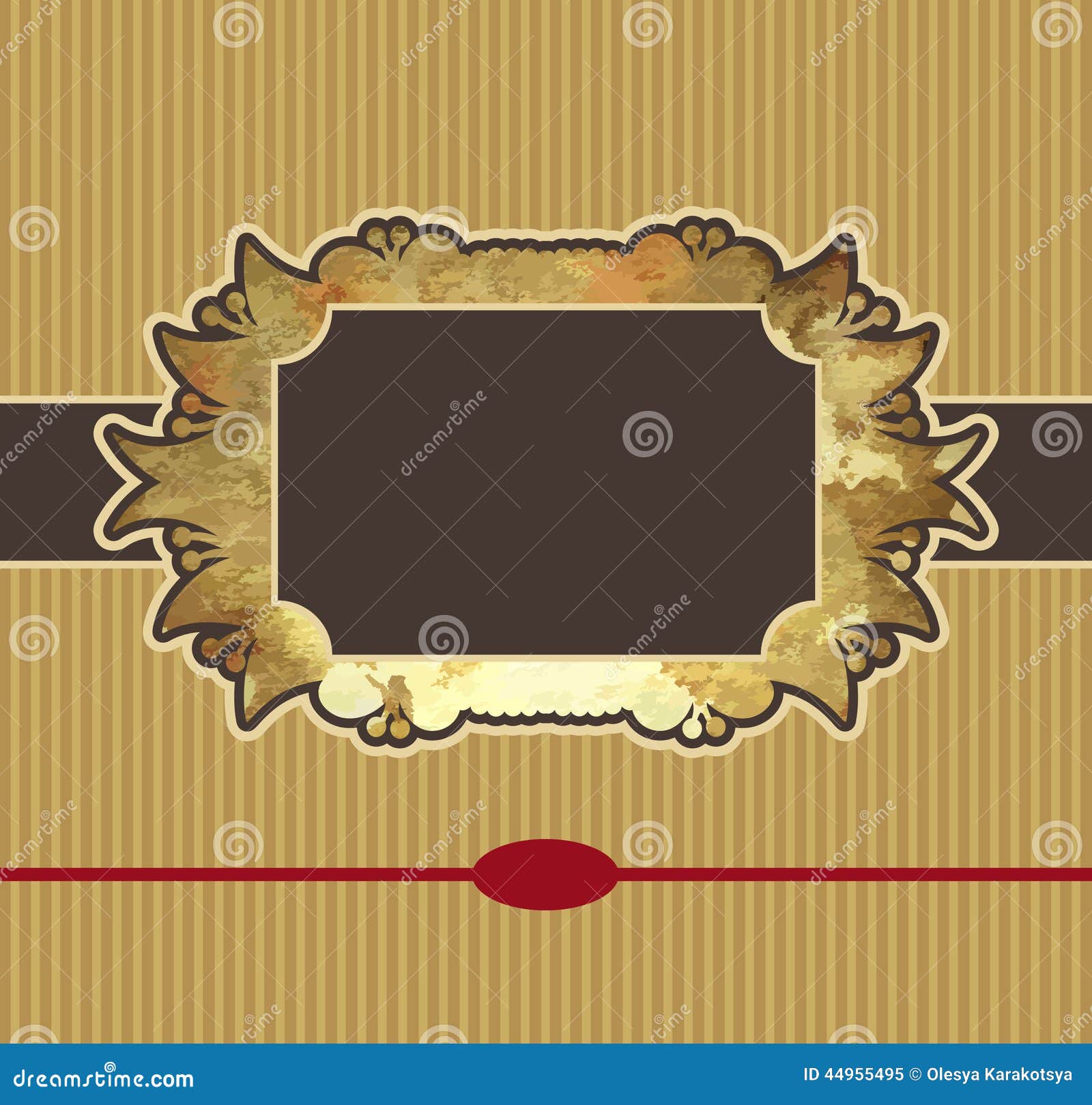 Obsolete Royal Gold Frame Design Element Stock Vector - Illustration of ...