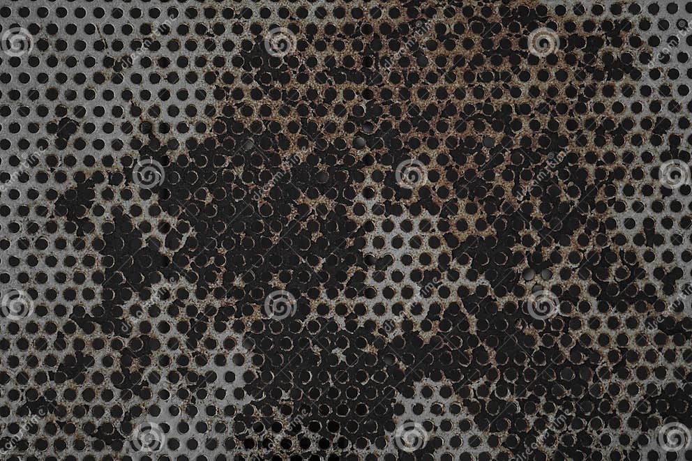 Obsolete Rusty Holes. Rust Sheet with Gaps, Brown Pattern, Background ...
