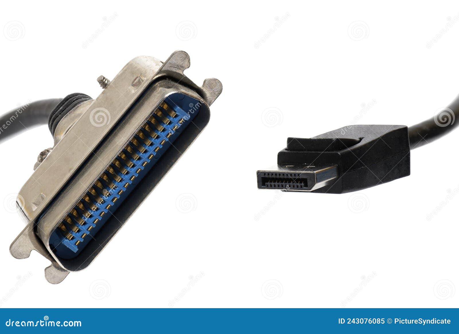 Serial Connector With 9 Pin In An Electronic Card Stock Photography ...