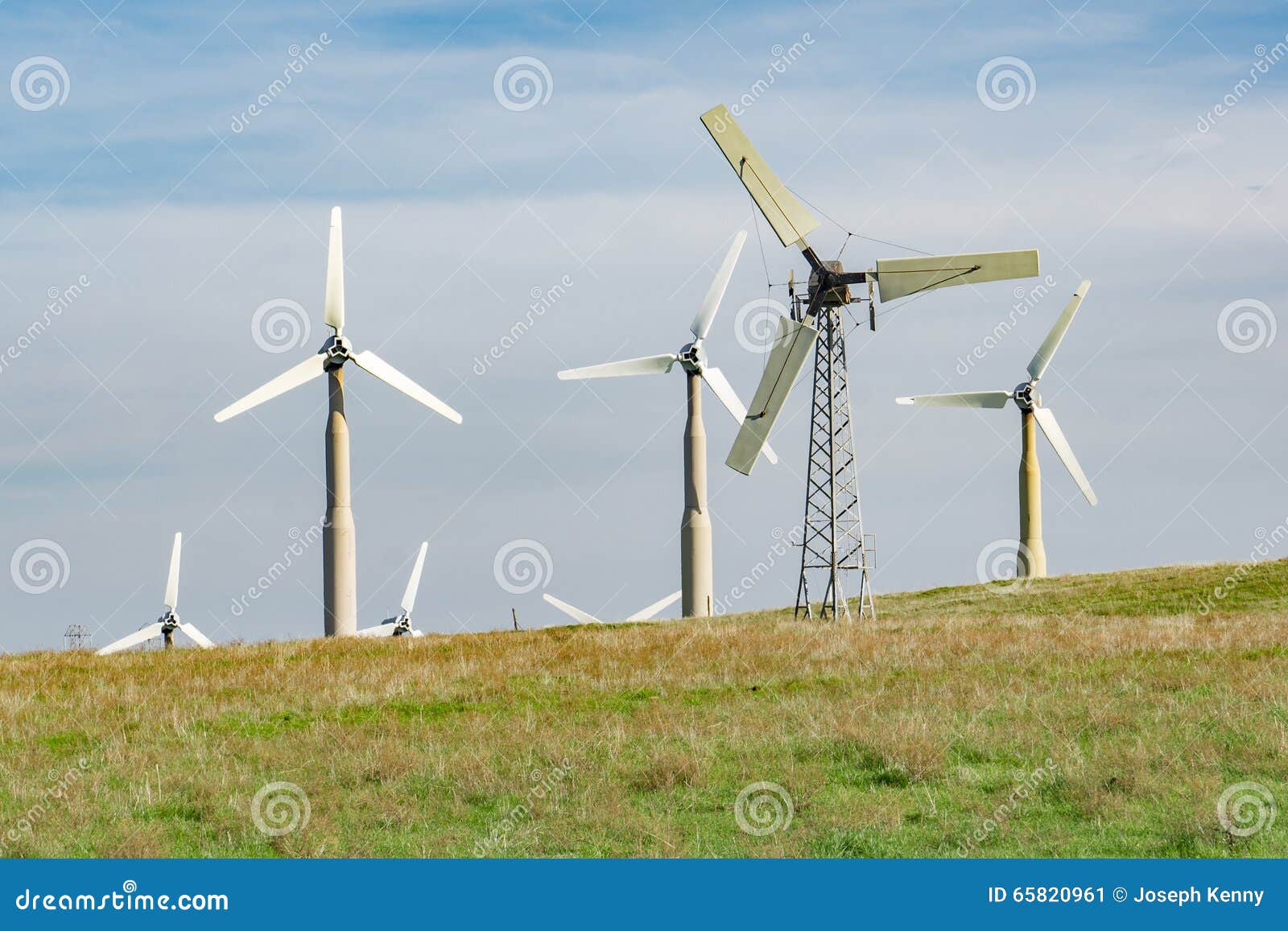 Obsolete Wind Turbines stock image. Image of development - 65820961