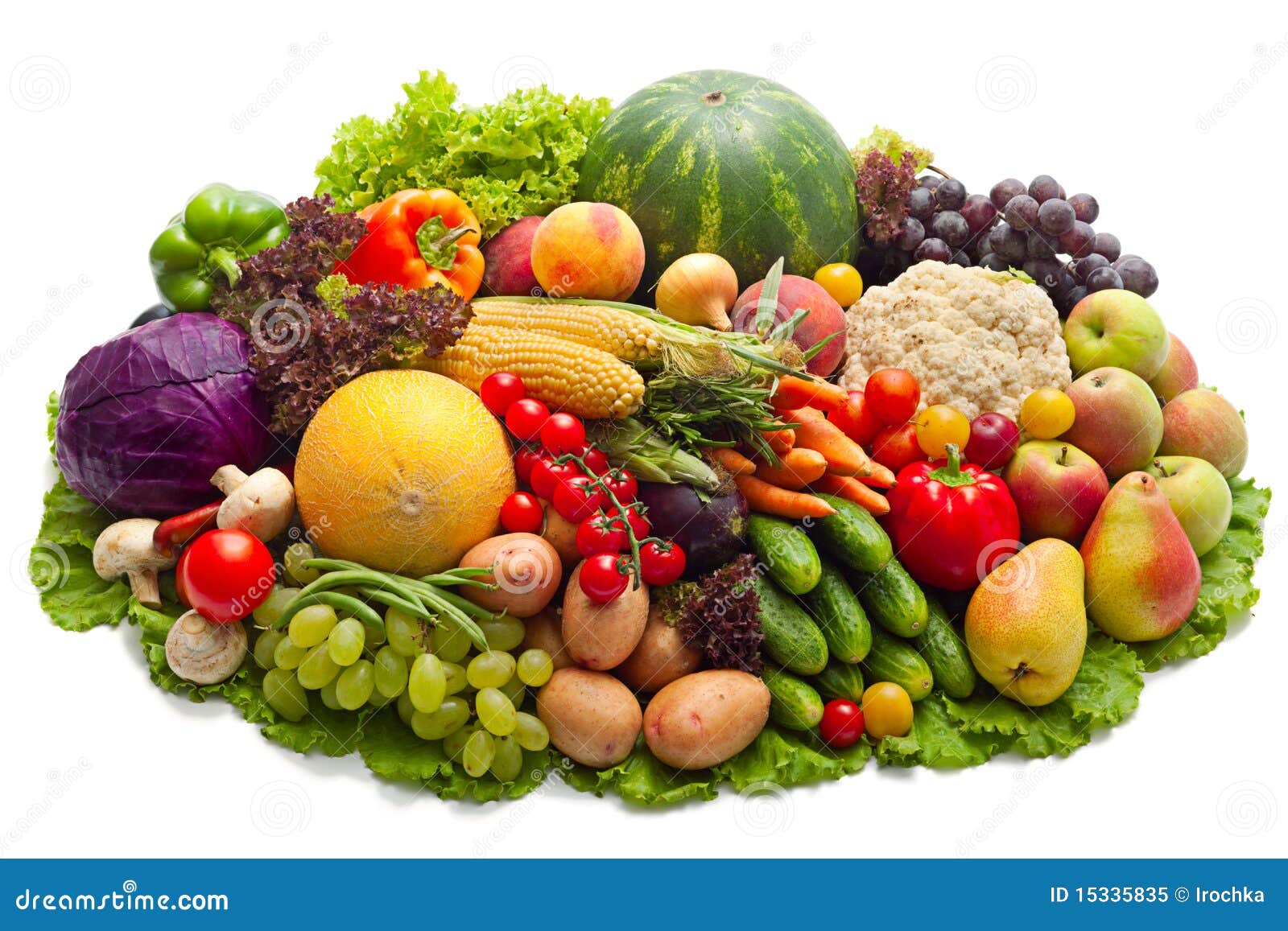 Obst und Gemüse stockbild. Bild von fruchtig, frucht - 15335835