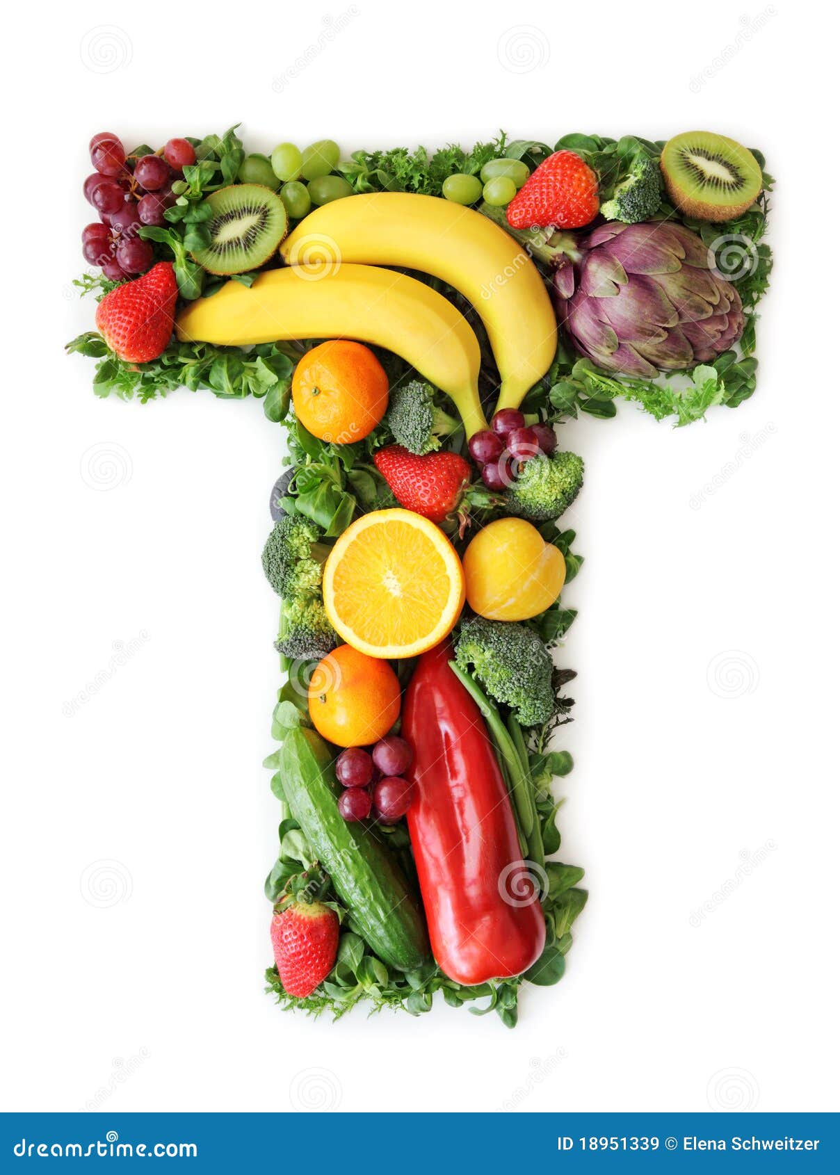 Obst- und Gemüse Alphabet stockbild. Bild von alphabet - 18951339