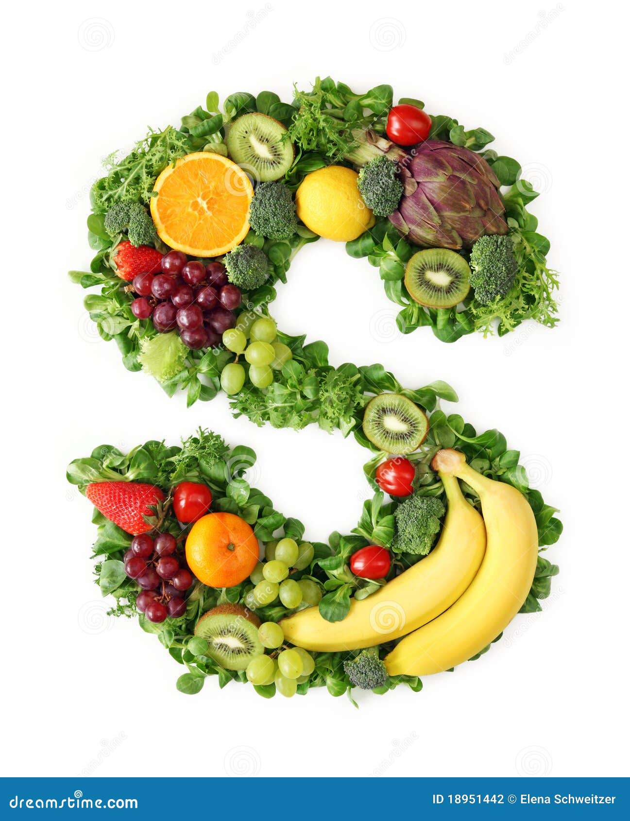 Obst- und Gemüse Alphabet stockfoto. Bild von gemüse - 18951442