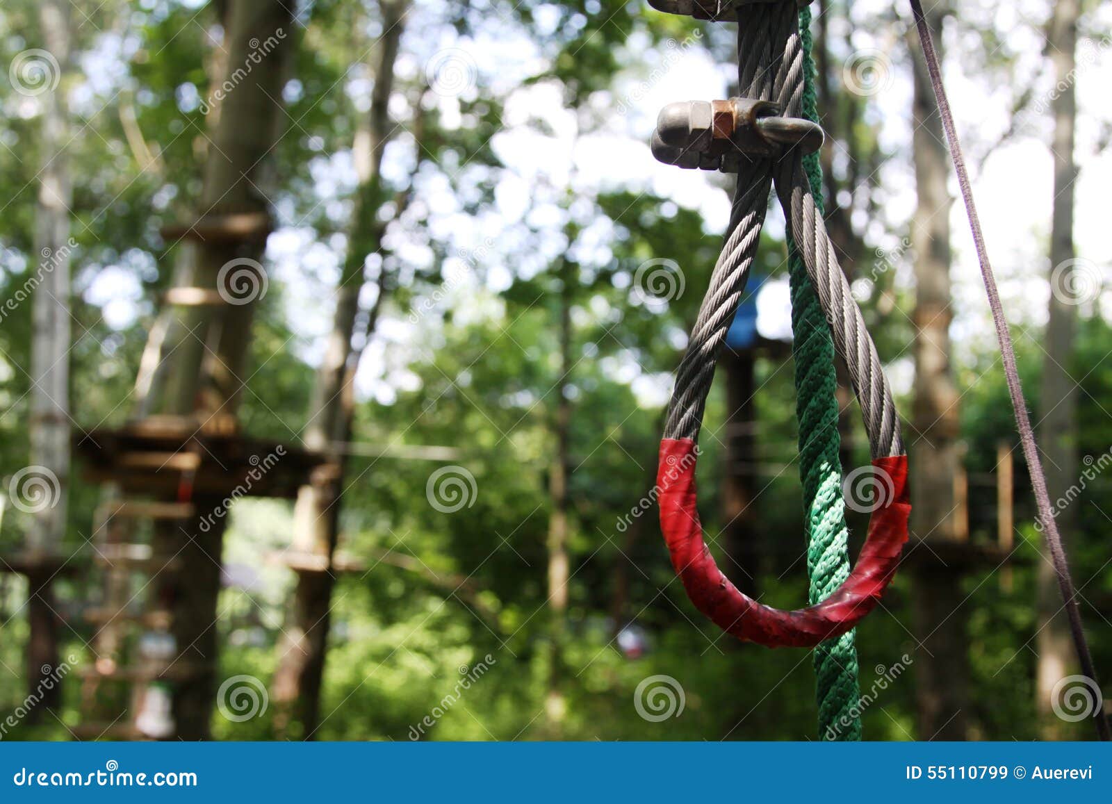 Obstacle Course Adventure Park Stock Image - Image of background ...