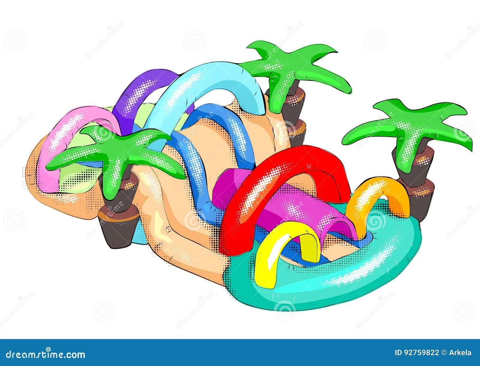 Obstacle course stock illustration. Illustration of cartoon - 92759822