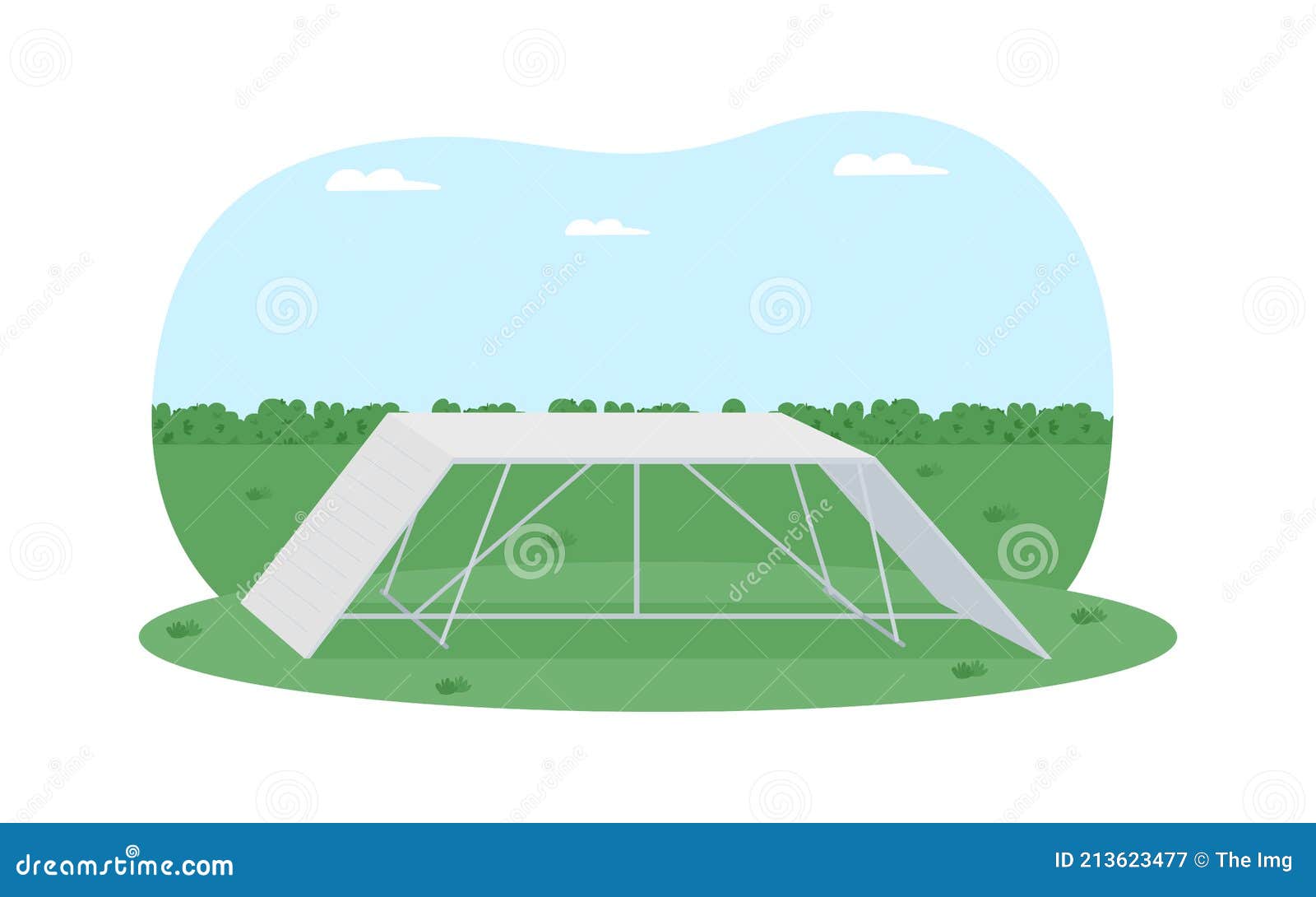 Obstacle Course for Pet Training 2D Vector Web Banner, Poster Stock ...