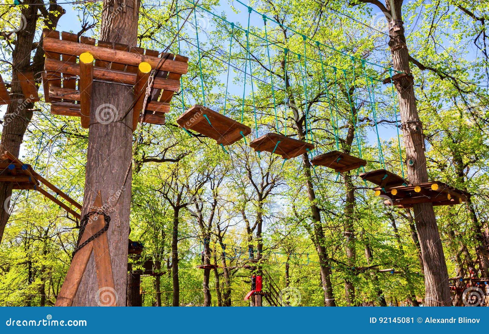Obstacle Course for Training Against the Sky in the Park Stock Image ...