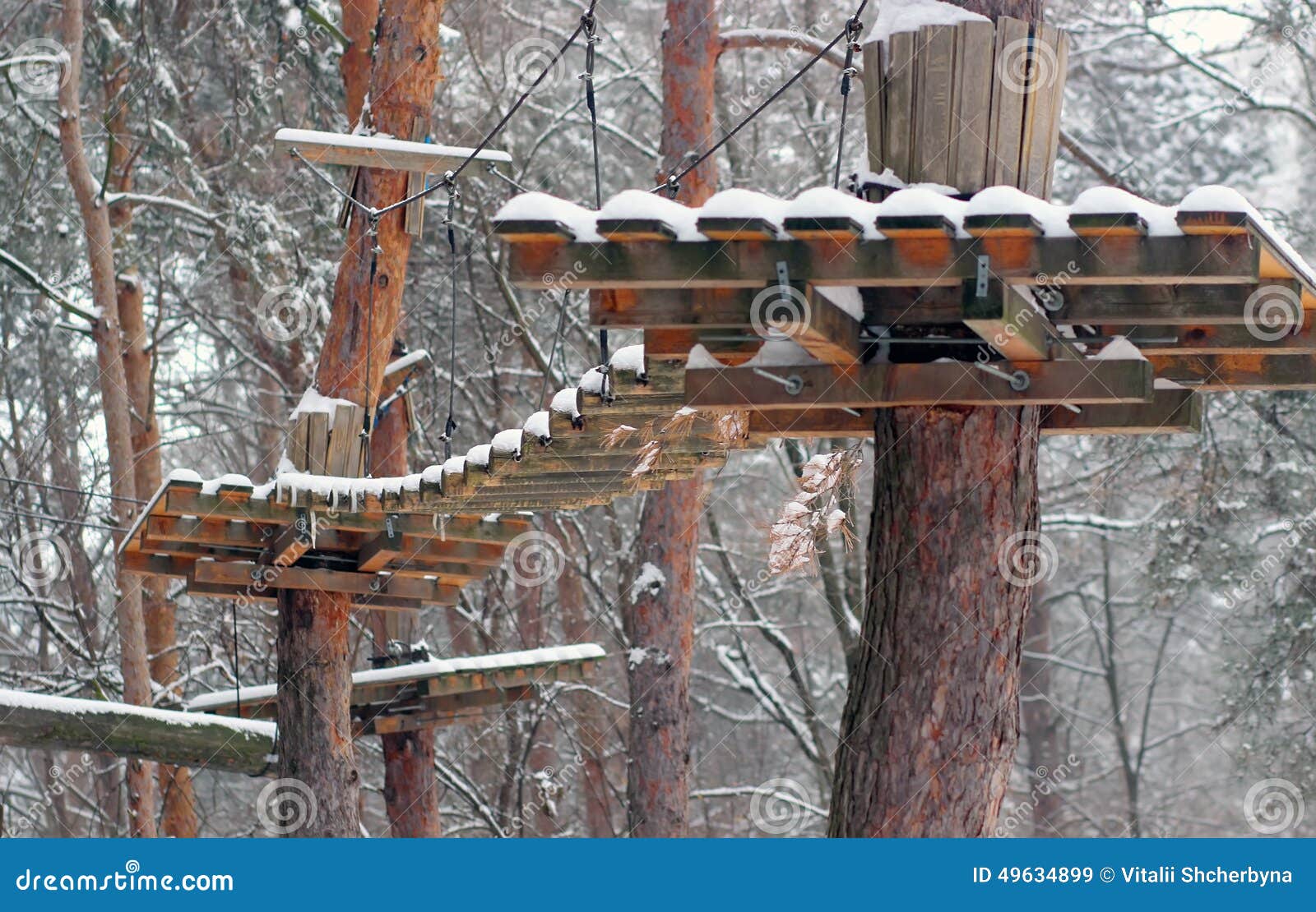 Obstacle course in winter stock image. Image of excited - 49634899