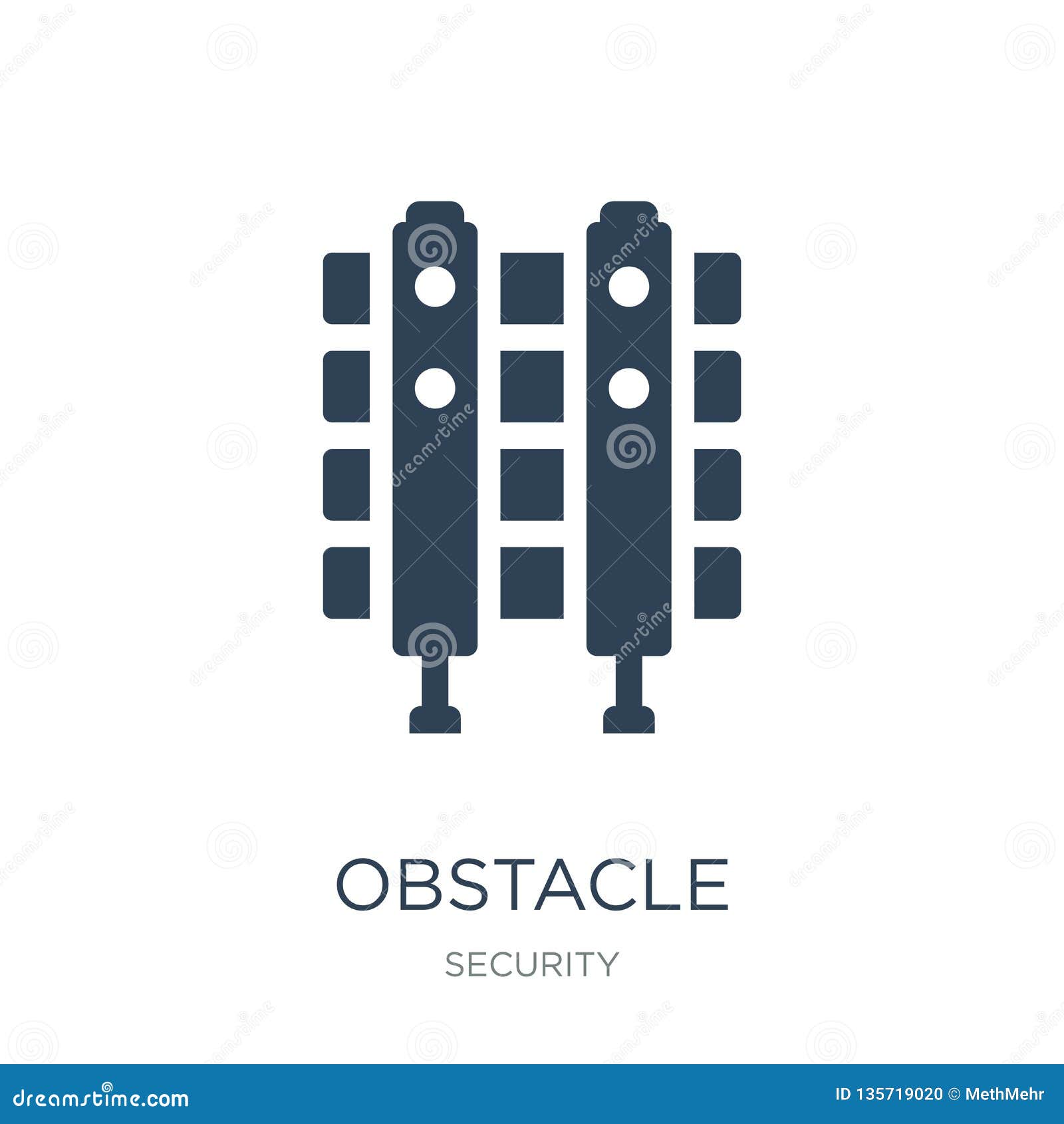 Obstacle Icon in Trendy Design Style. Obstacle Icon Isolated on White ...