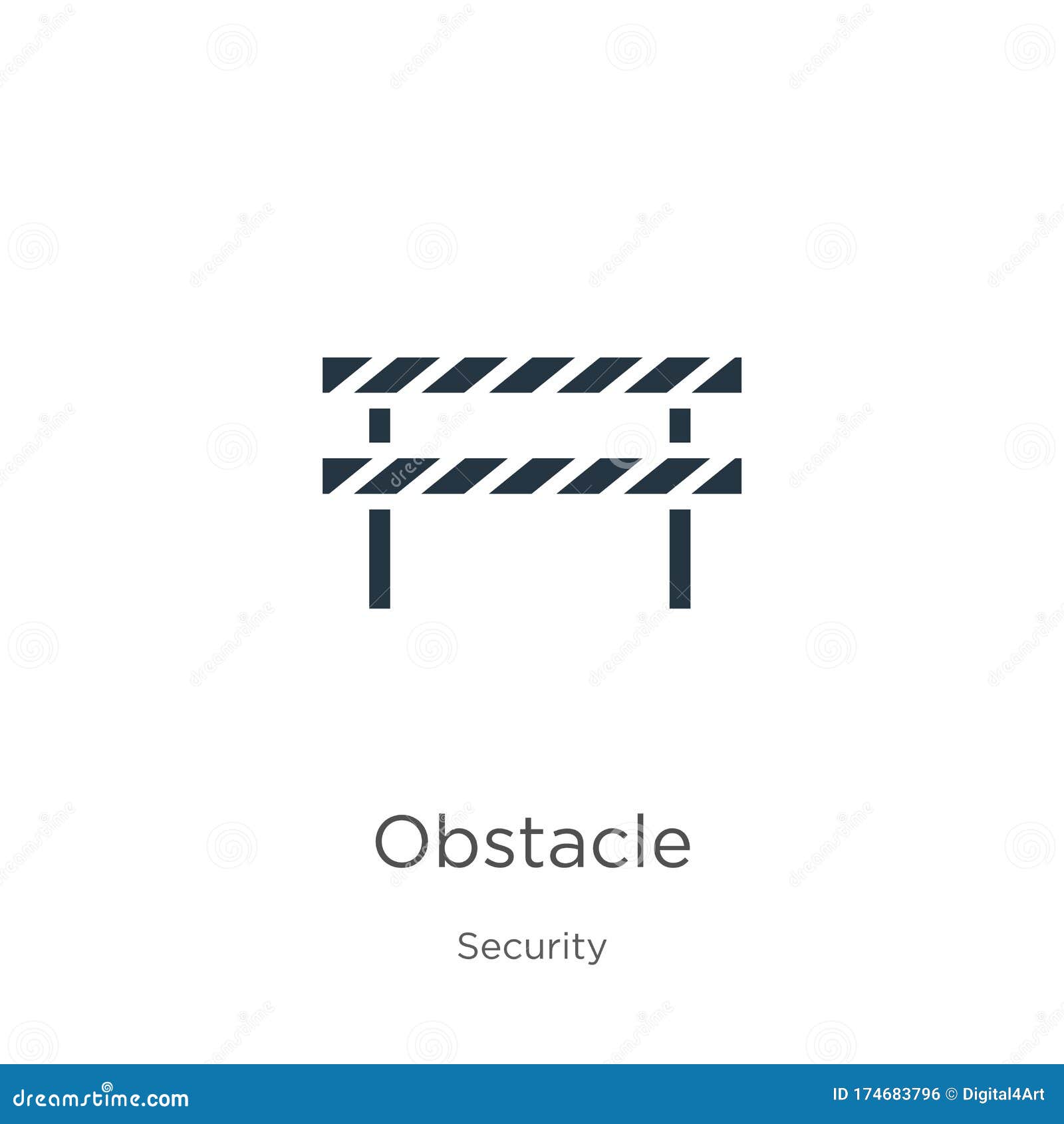Obstacle Icon Vector. Trendy Flat Obstacle Icon from Security ...