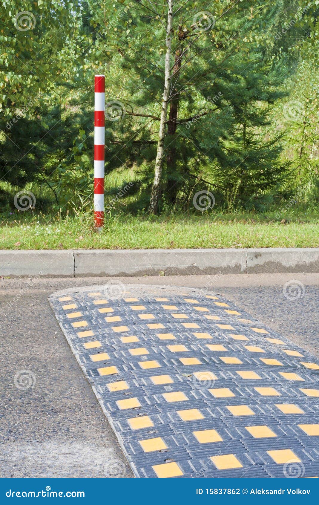 Obstacle Inl Road for Restriction of Speed Stock Photo - Image of slow ...
