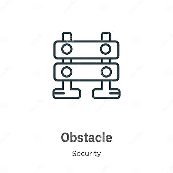 Obstacle Outline Vector Icon. Thin Line Black Obstacle Icon, Flat ...