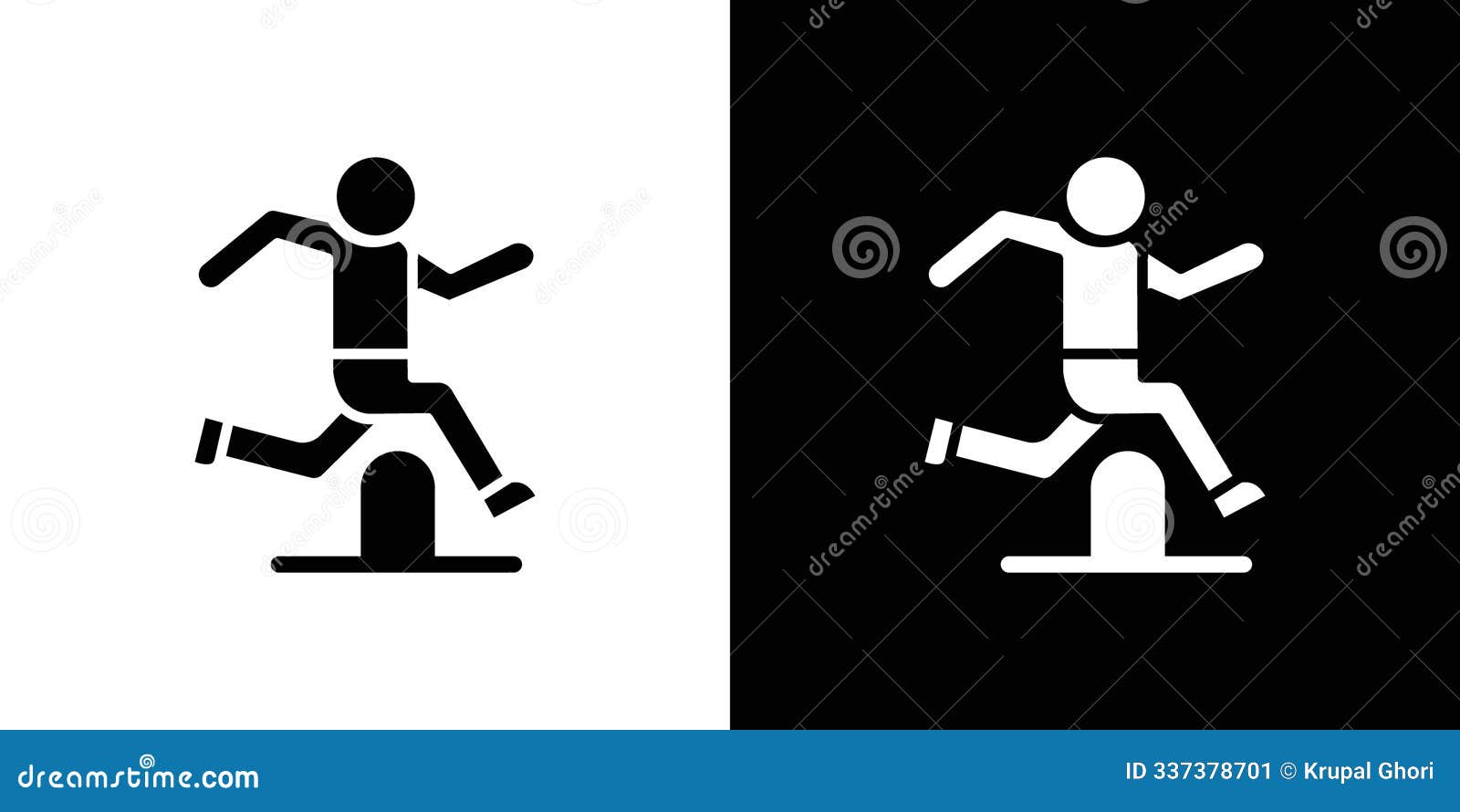 Obstacle Race Icon Isolated Flat Vector in Outline Stock Illustration ...