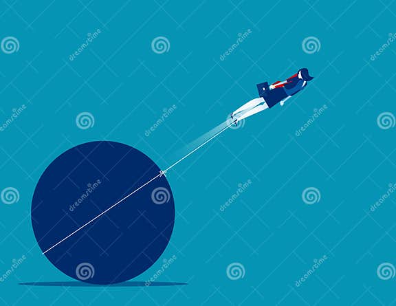 Obstacle that Stop for Development. Effort from Growt Concept Stock ...