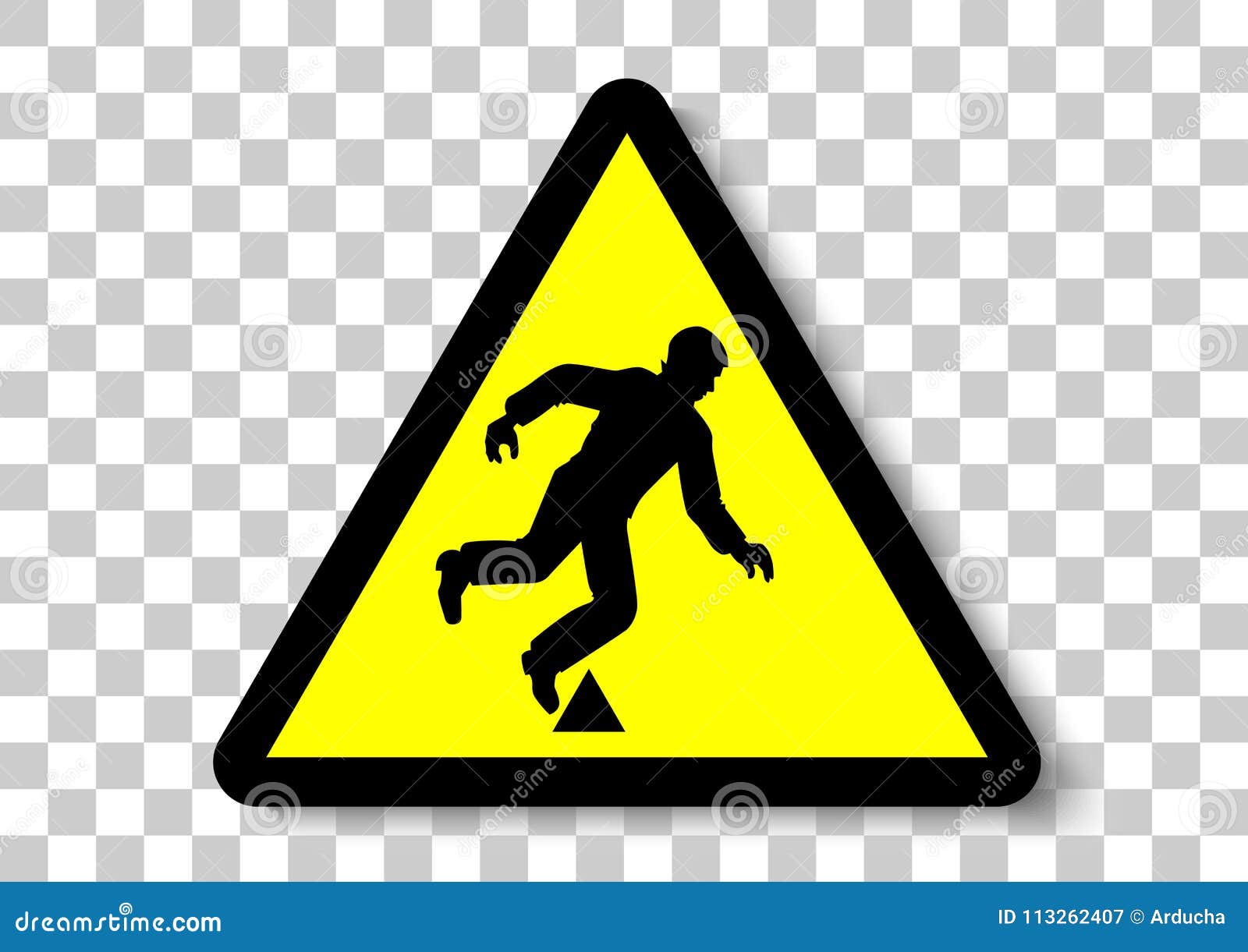 Obstacle warning symbol stock vector. Illustration of obstacle - 113262407