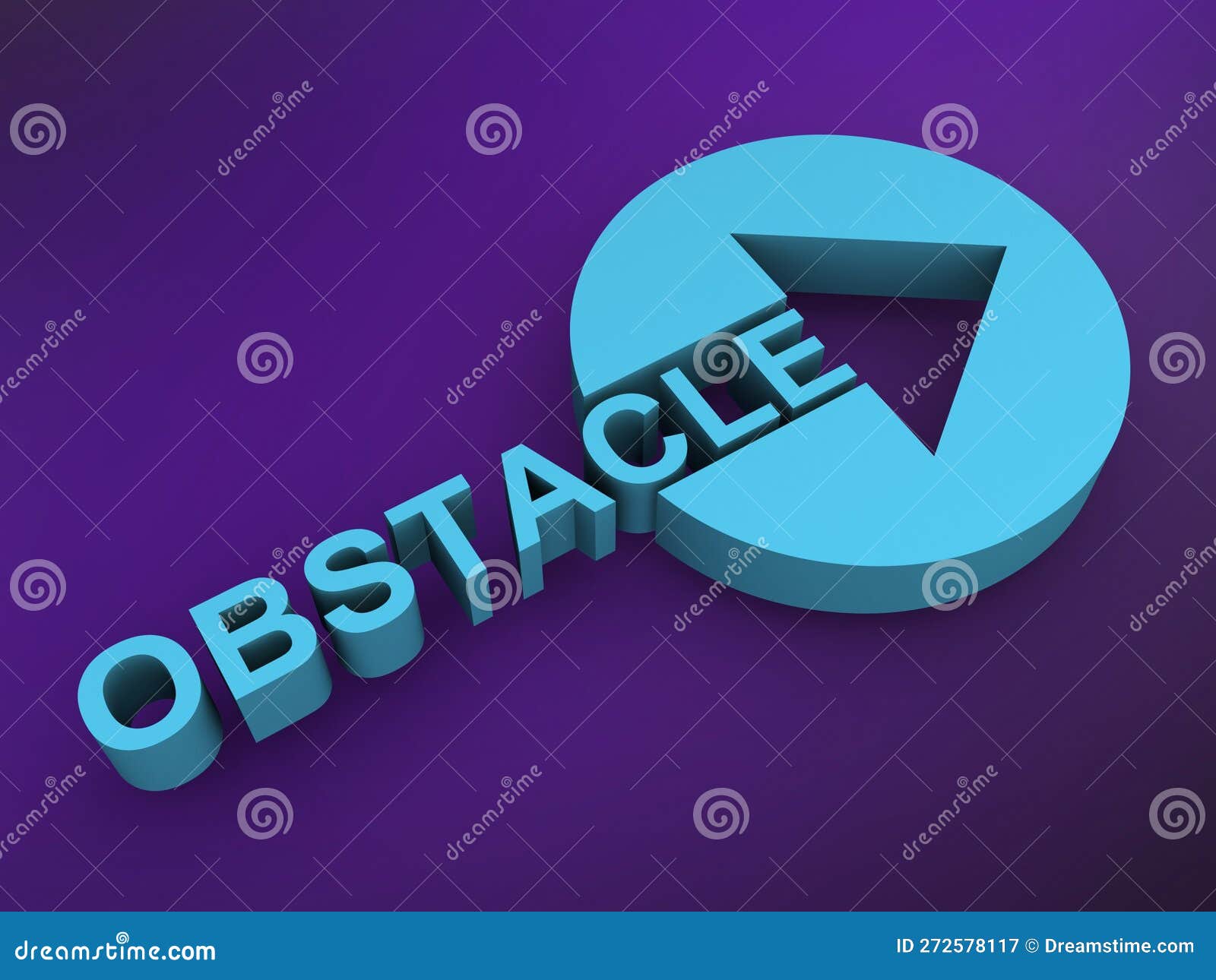 Obstacle word on purple stock illustration. Illustration of purple ...