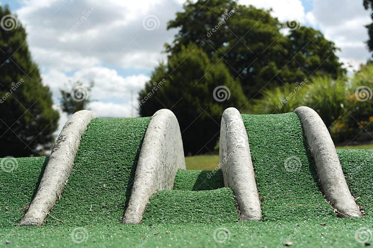 Obstacles on Crazy Golf Course Stock Photo - Image of obstacles ...